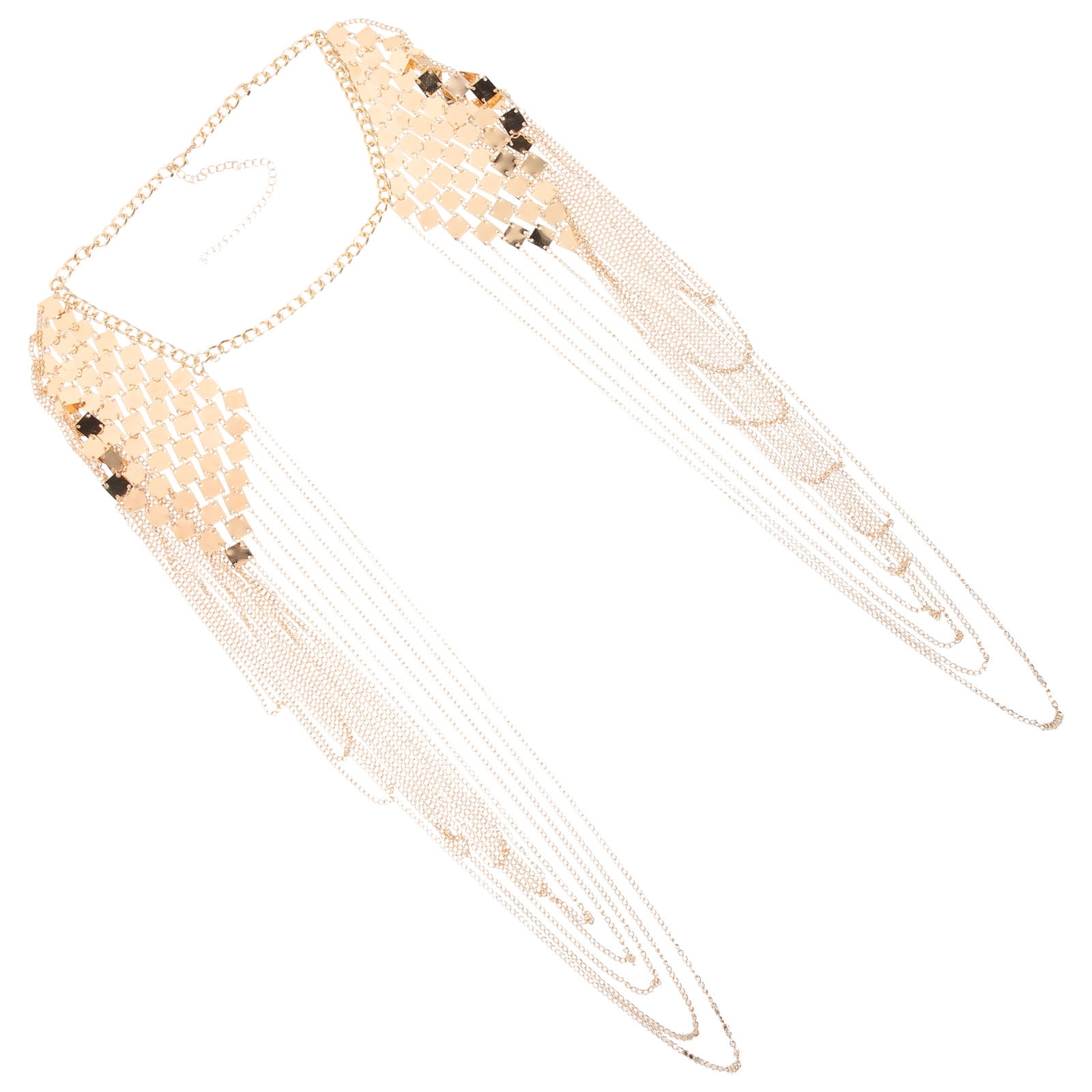 YOSADIER Tassel Body Chain Golden Costume Accessories for Women Dinner ...