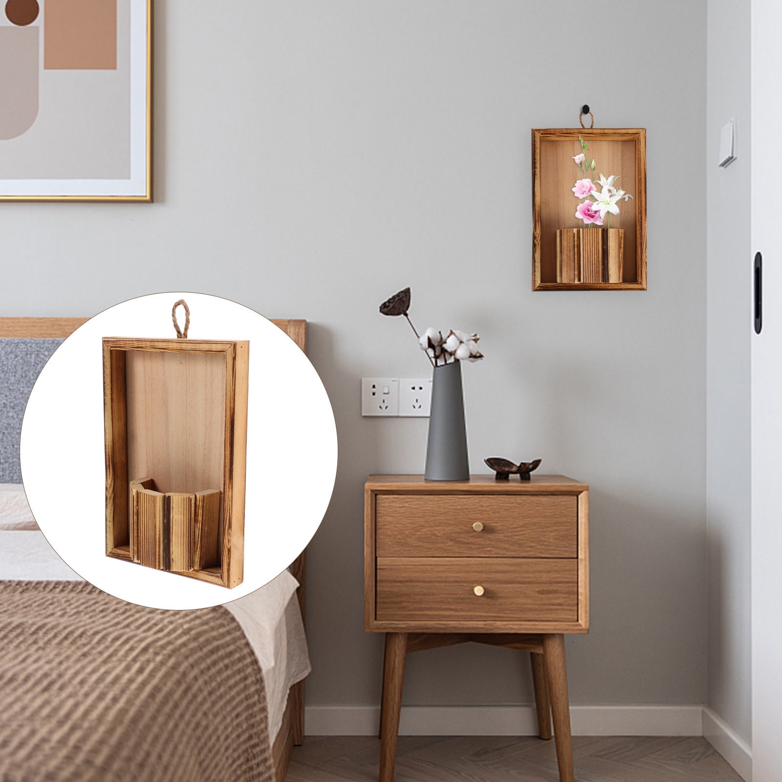 YOSADIER Wall Photo Frame Pendant 1Pack Brown for Home and Wedding ...