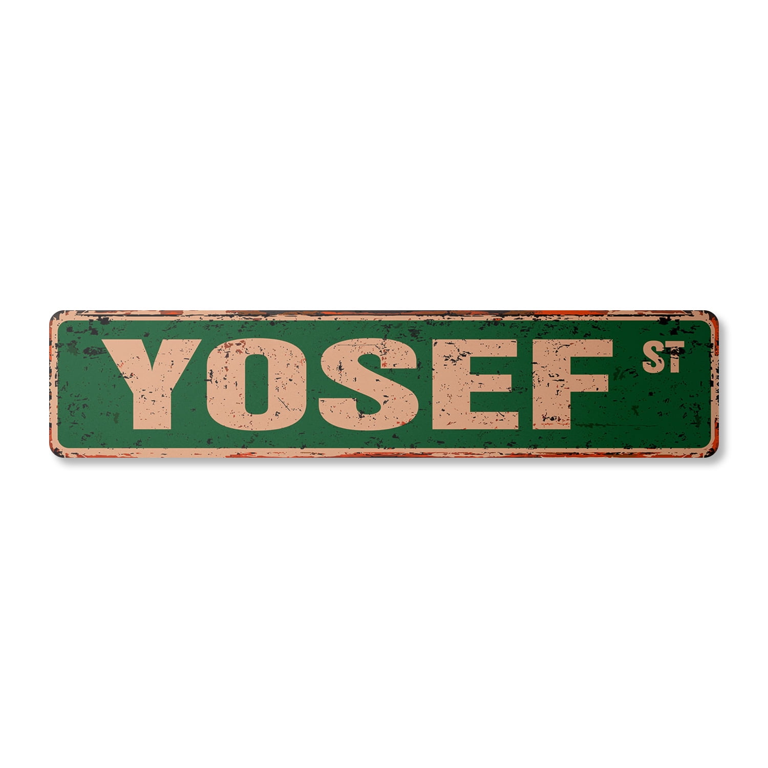 YOSEF Vintage Plastic Street Sign Childrens Name Room Sign | Indoor ...