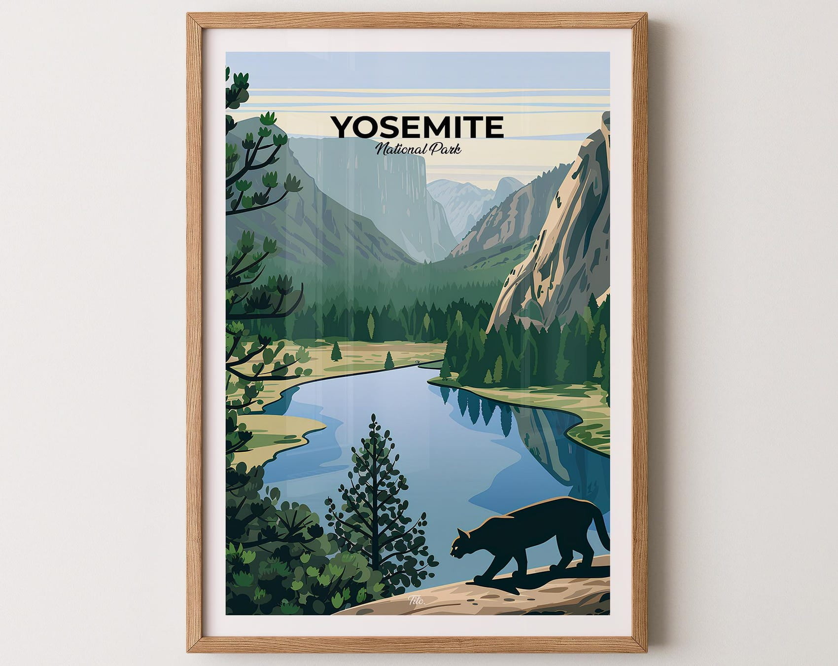 YOSEMITE Poster, Yosemite Travel Poster, Yosemite Art Print, Yosemite ...
