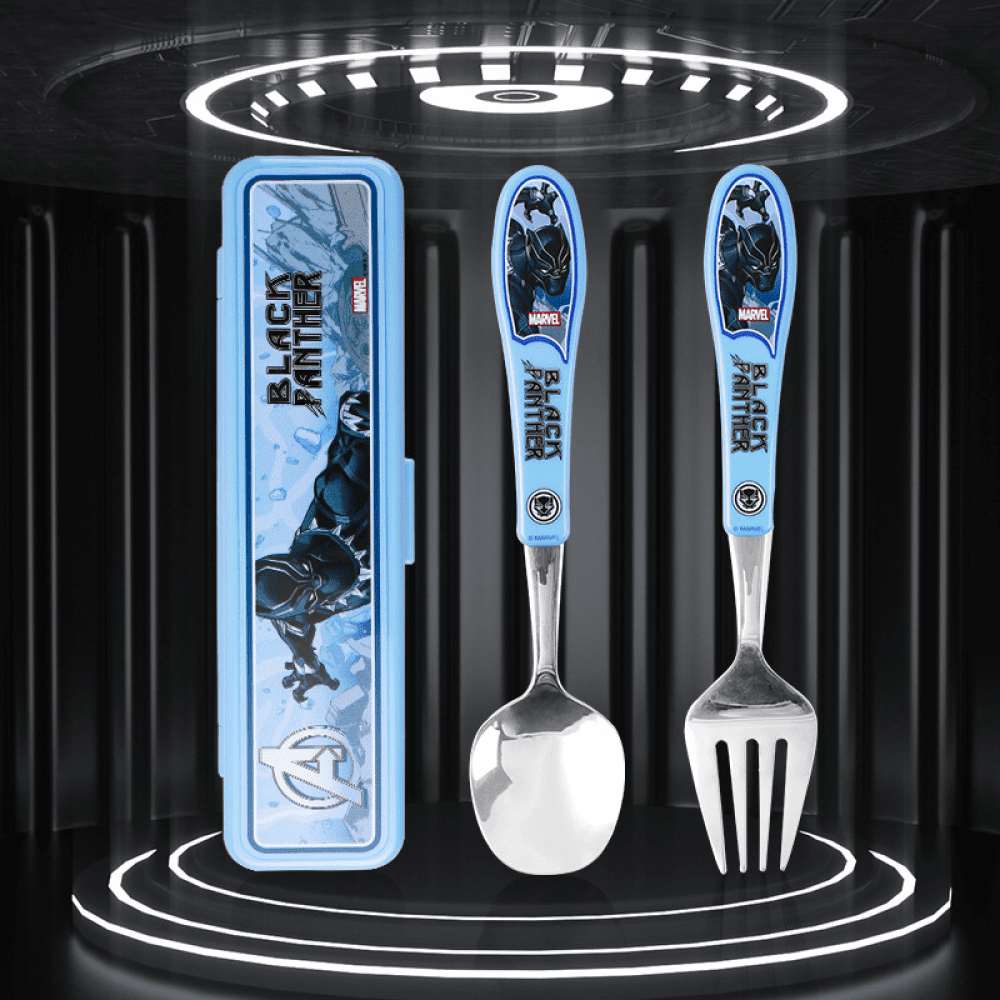 YOSENING 2-Piece Black Panther Superhero-Themed Tableware Set - Cartoon ...
