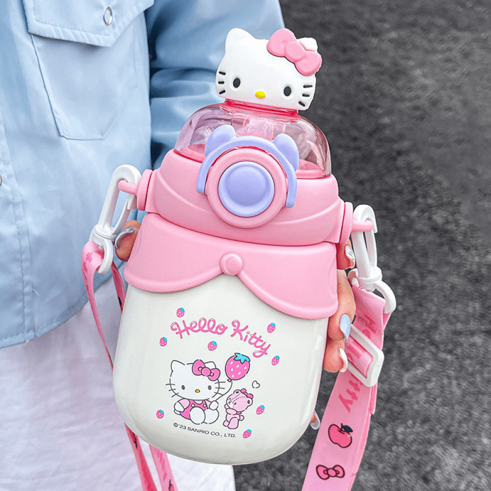 YOSENING 600ml Hello Kitty Cartoon Cat Thermos Cup - Vacuum Insulated ...