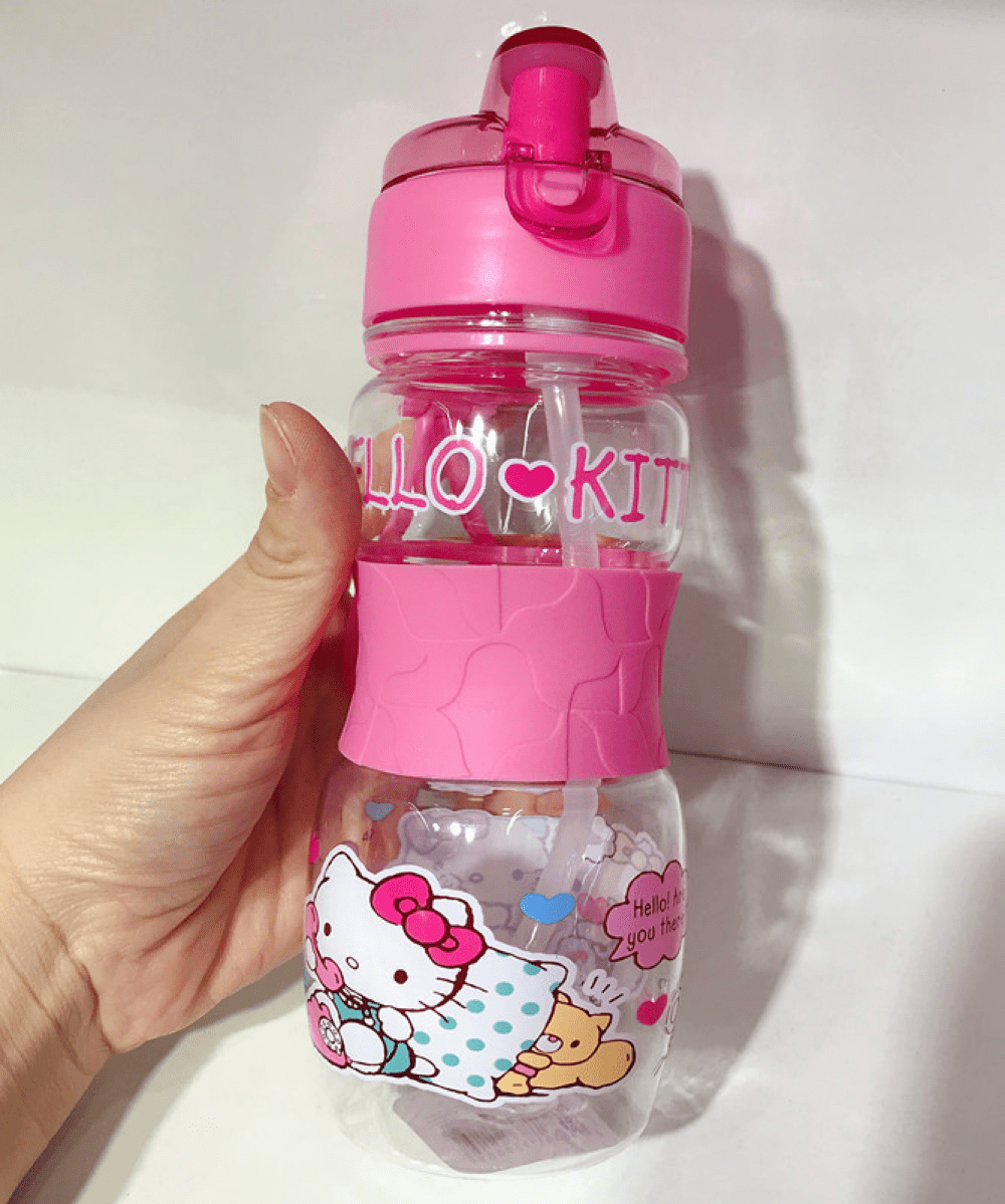 YOSENING Cute Cartoon Hello Kitty Sippy Cup with Straw Portable Outdoor ...