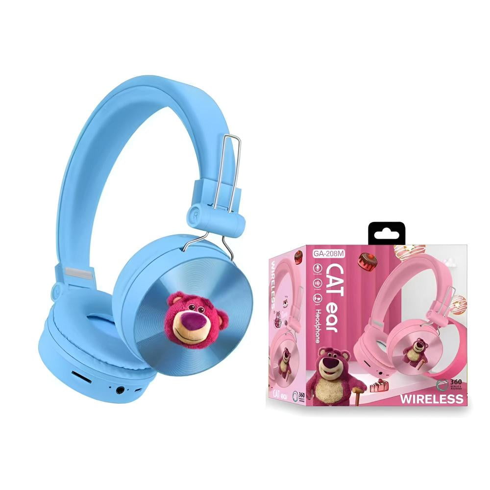 YOSENING Cute Cartoon Lotso Wireless Bluetooth Headphones with ...