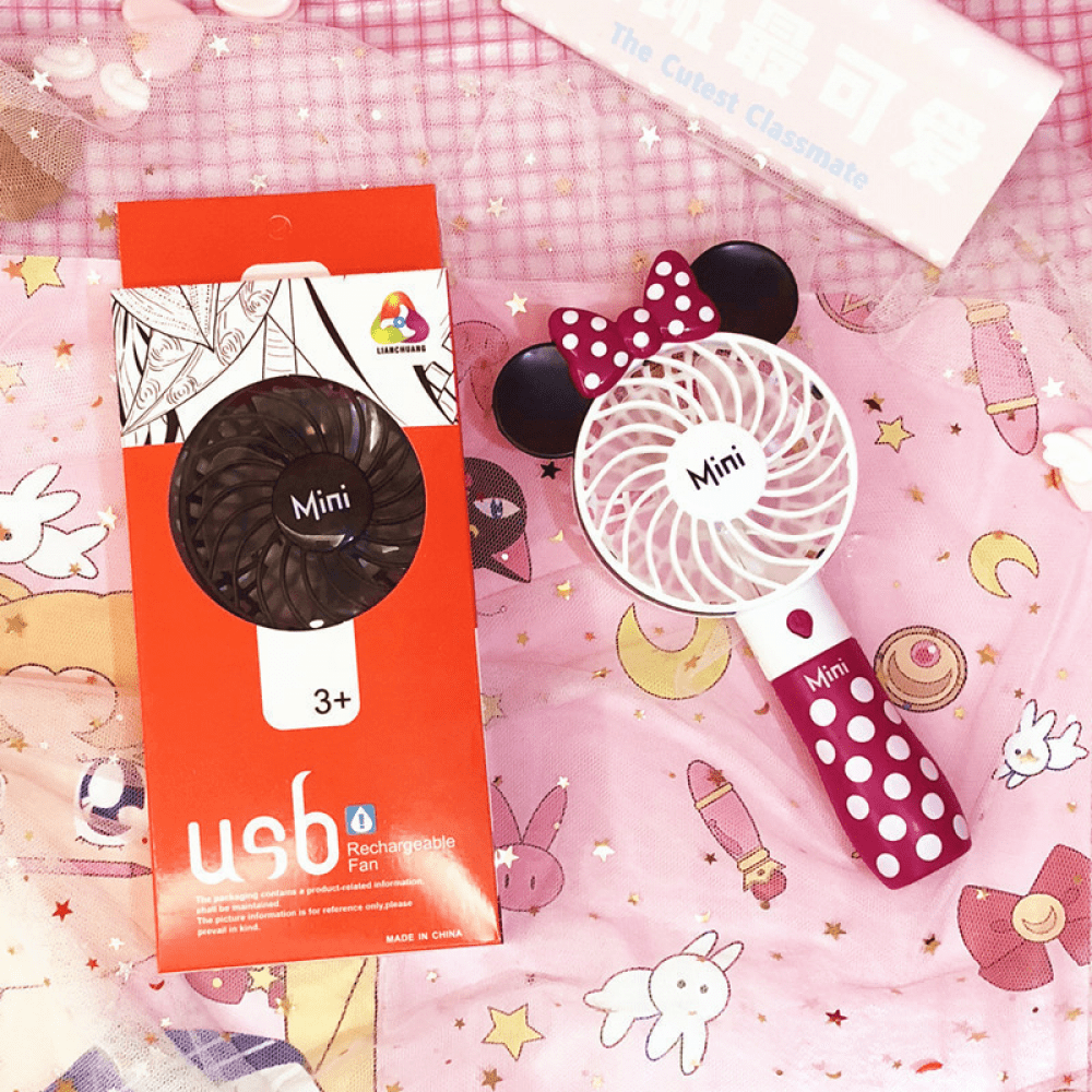 YOSENING Cute Mickey_Mouse Portable Handheld Fan - 3-Speed Mini ...
