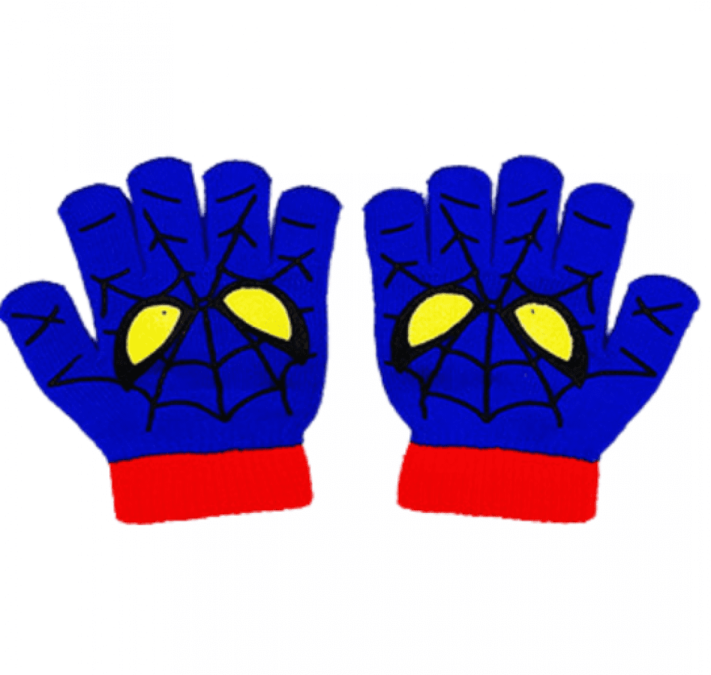 YOSENING Spiderman Superhero Winter Gloves - Warm Knitted Cartoon ...