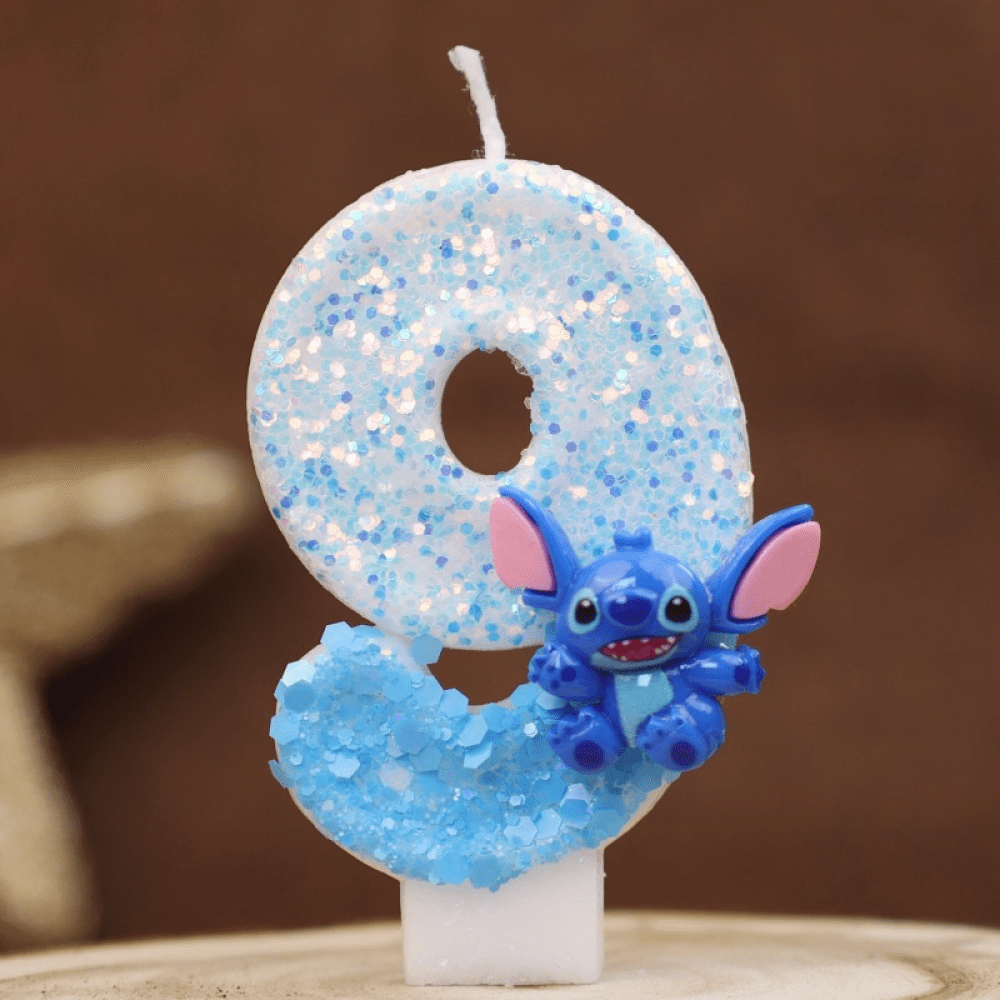 YOSENING Stitch Number Birthday Candles - Cartoon Colour Changing Cake ...