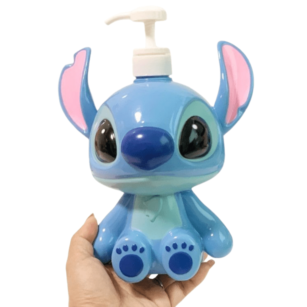 YOSENING Stitch Pump Bottle - 1300ml Cute Cartoon Refillable Lotion ...