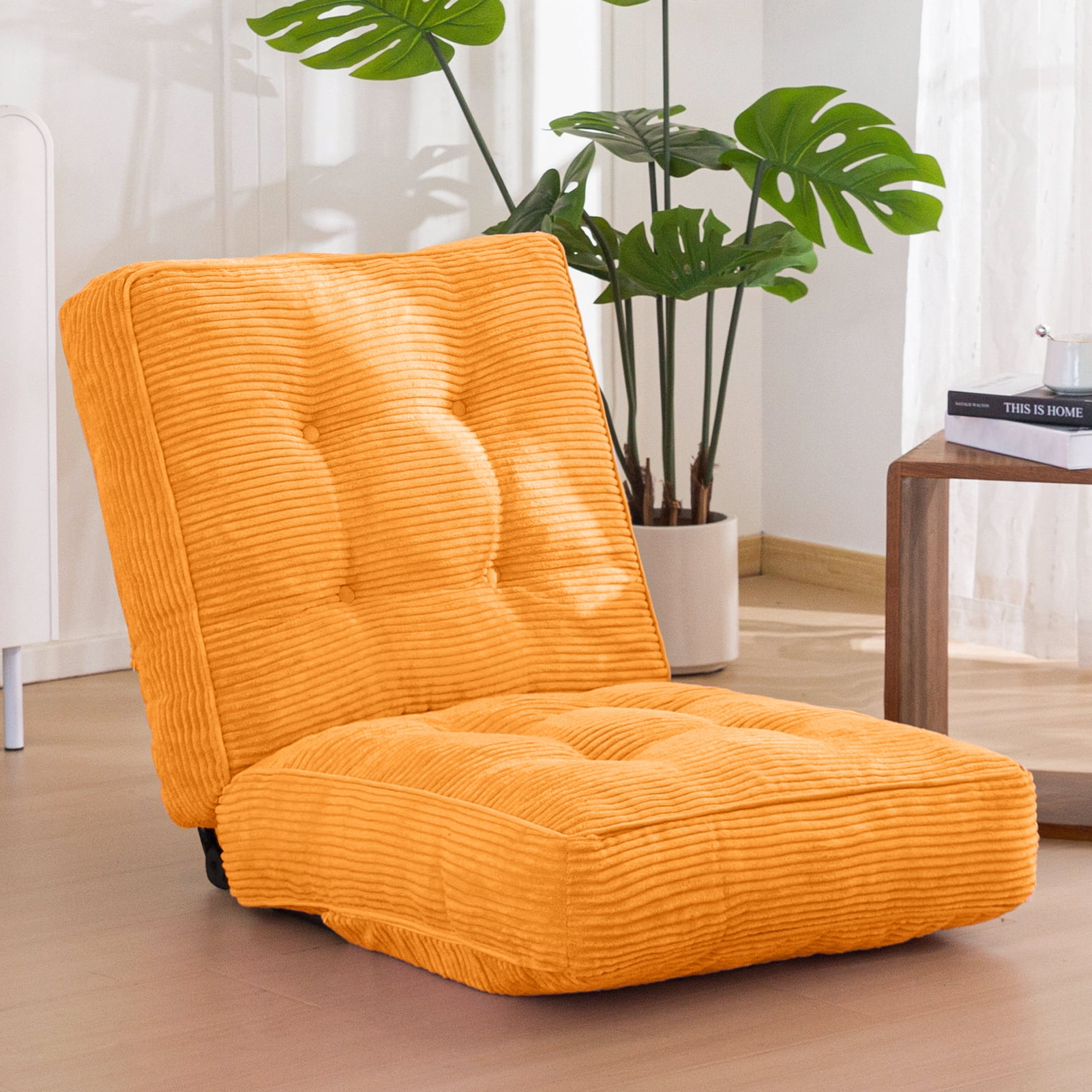 YOSHOOT Adjustable Floor Chair with Back Support, Gaming Chair Floor ...