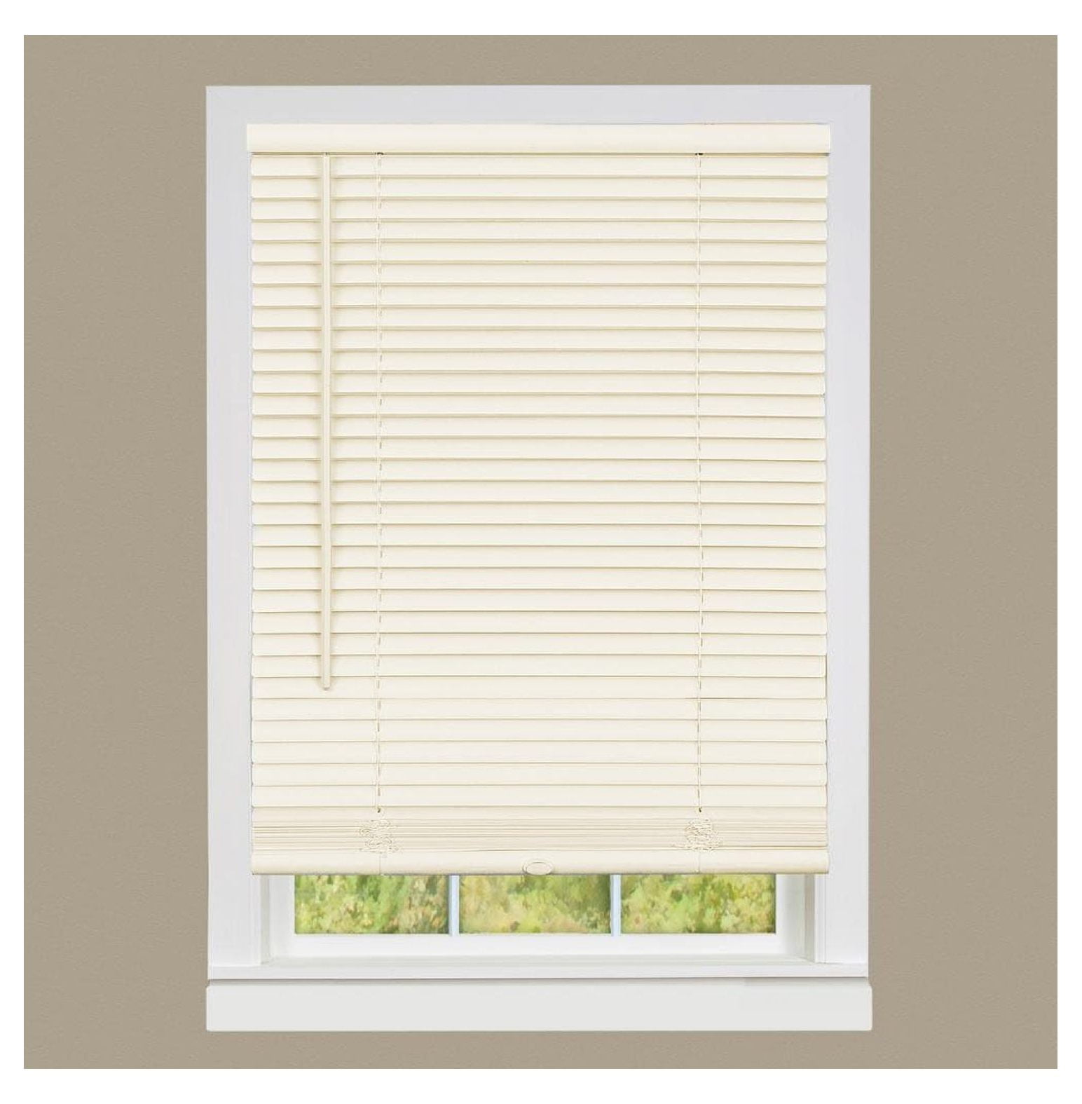 YOSITiuu 1" Vinyl Slats Room Darkening Cordless Window Blinds, 64L x ...