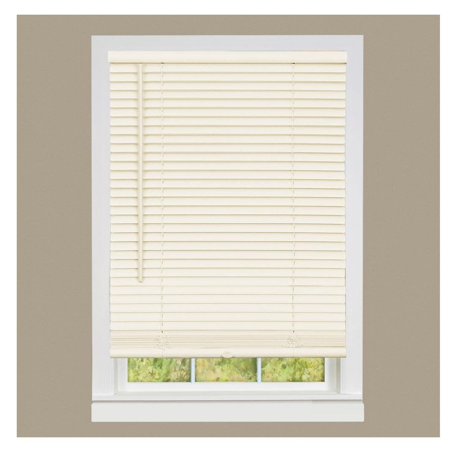 YOSITiuu 1" Vinyl Slats Room Darkening Cordless Window Blinds, 64L x ...