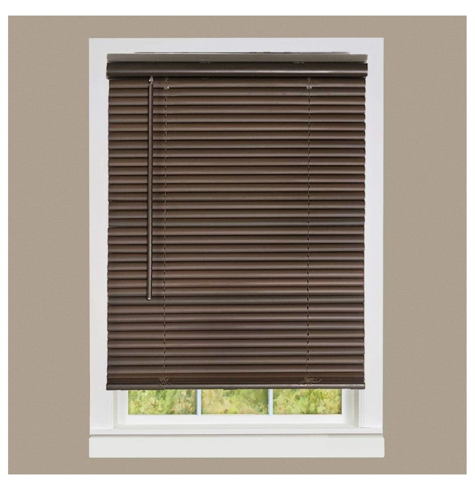YOSITiuu 1" Vinyl Slats Room Darkening Cordless Window Blinds, 64L x ...