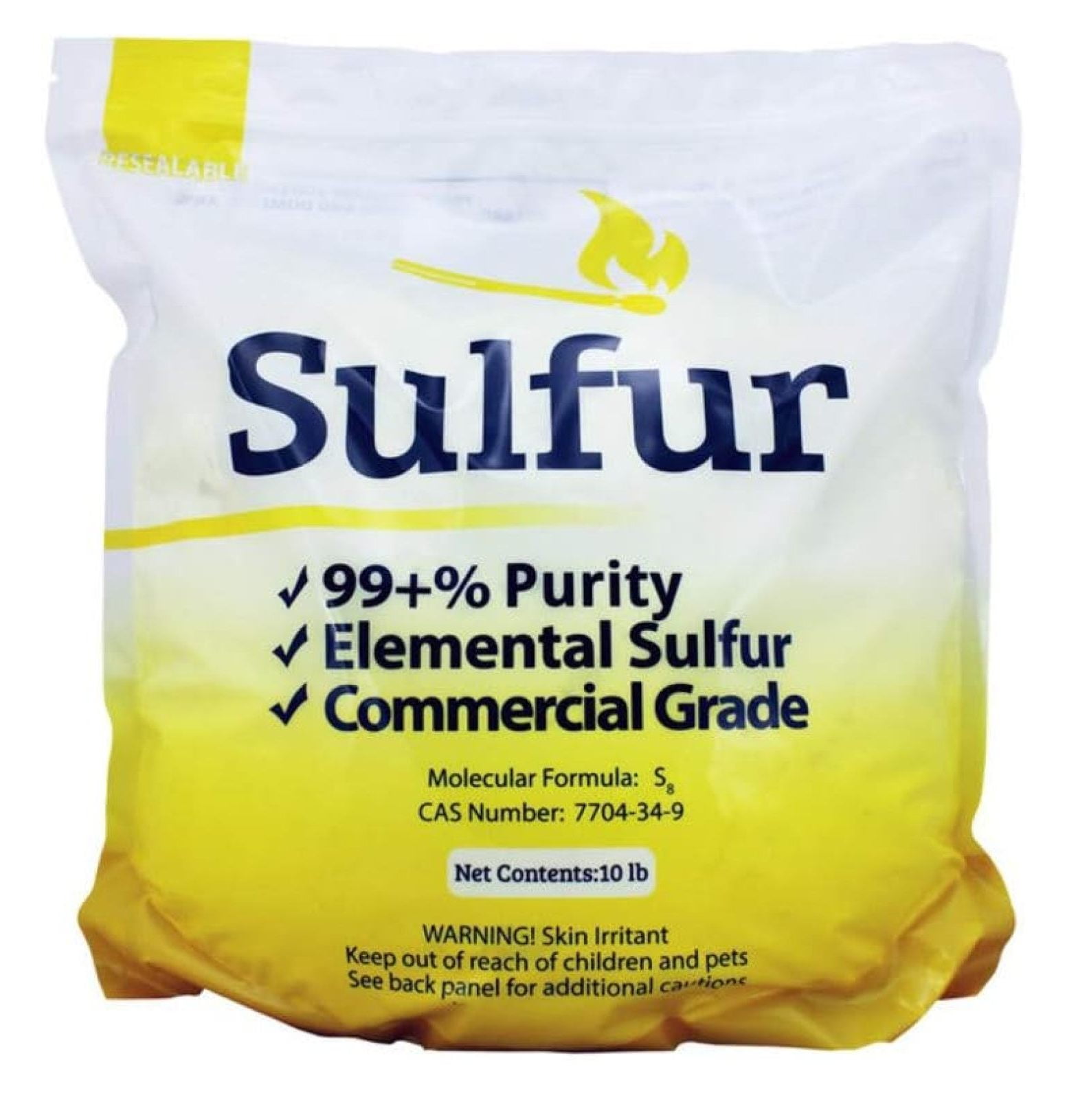 YOSITiuu 10 lb Yellow Sulfur Powder Fertilizer, Grade, Elemental ...