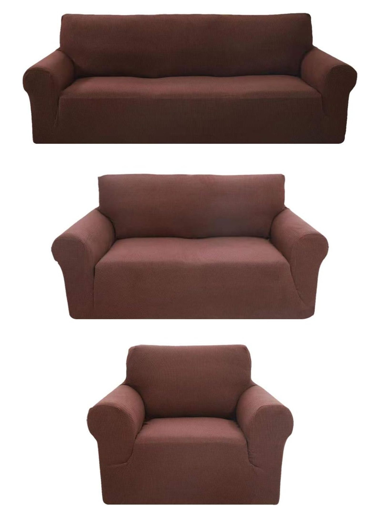 YOSITiuu 3-Piece Couch Cover Set, Sofa, Loveseat, and Arm Chair ...