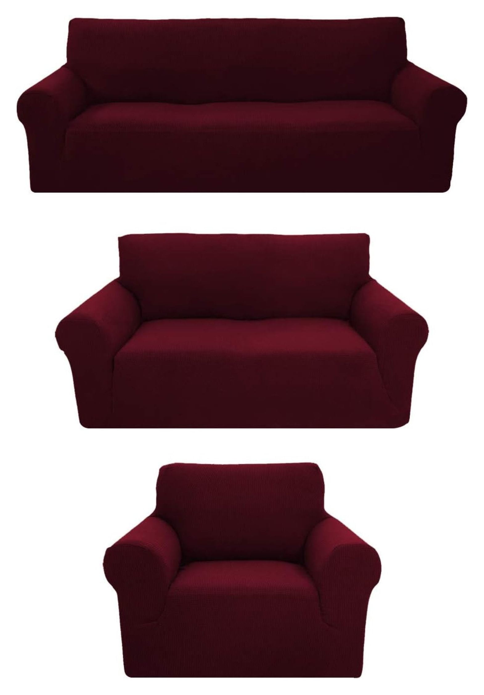 YOSITiuu 3-Piece Couch Cover Set, Sofa, Loveseat, and Arm Chair ...