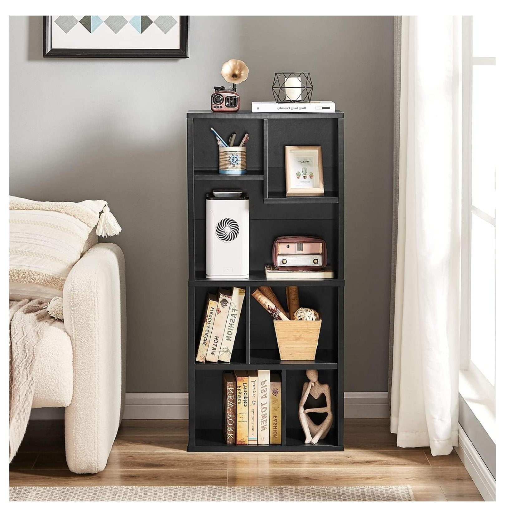 YOSITiuu 42 Inch High Bookcase, 4-Tier Modern Storage Cabinet with ...