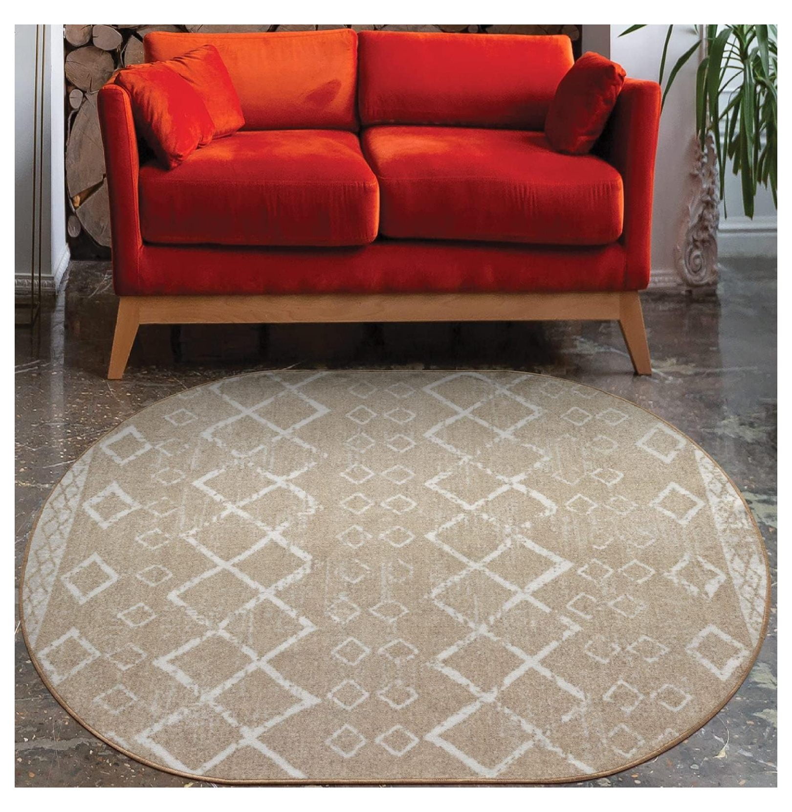 YOSITiuu Alfombras Non-Skid (Non-Slip) 5x7 Rubber Back Bohemian ...