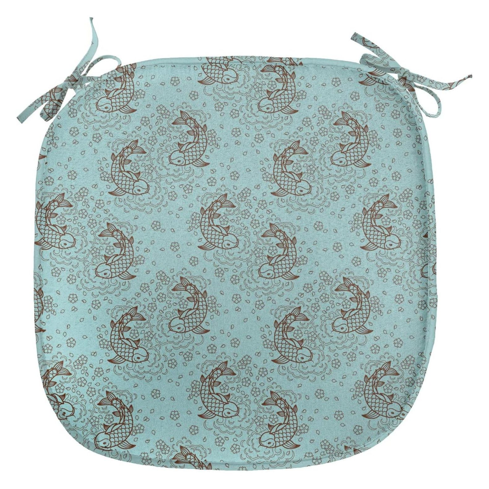 YOSITiuu Fish Chair Seating Cushion, Hand Drawn Sea Animals Swimming ...