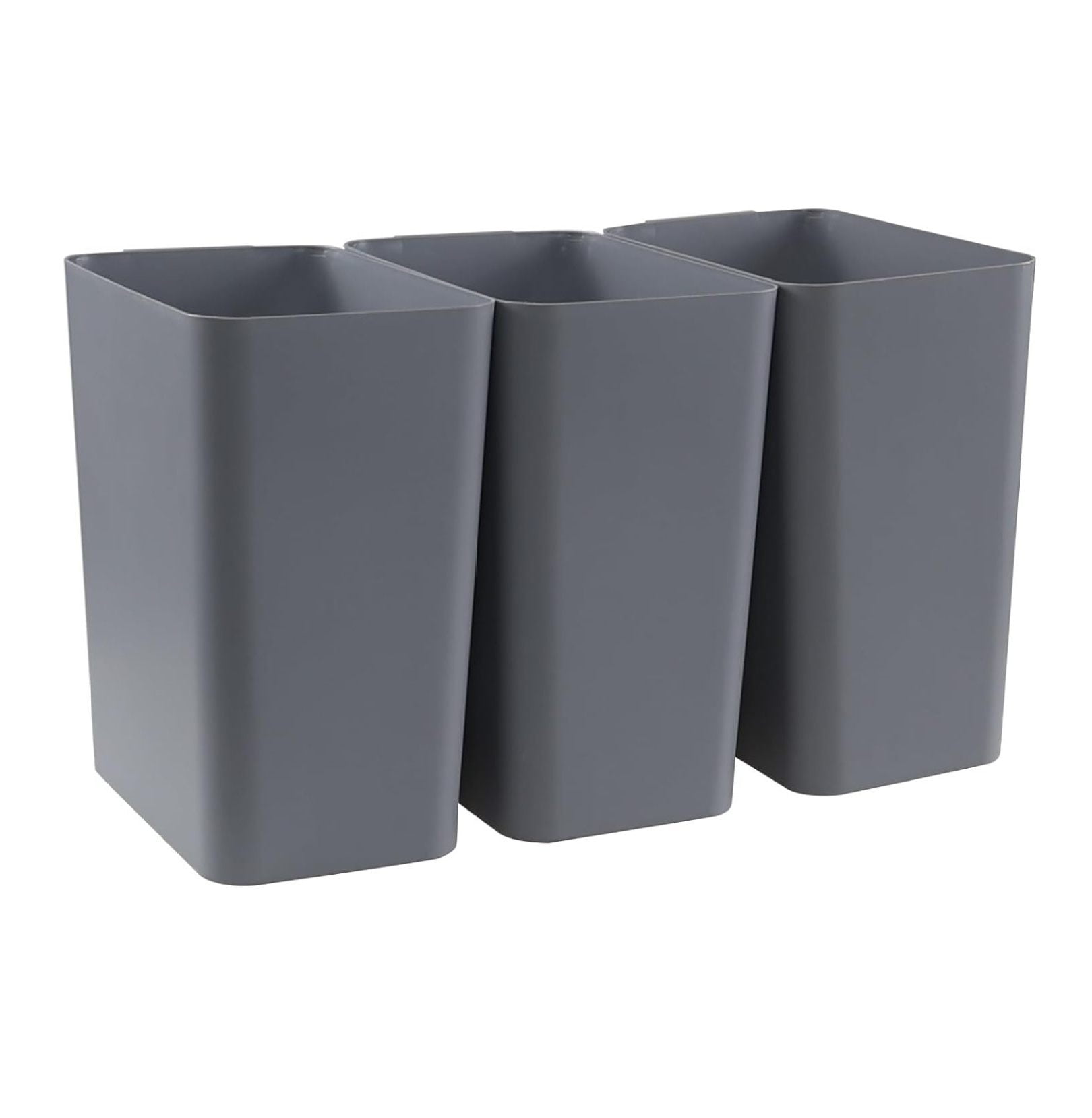 YOSITiuu Grey Plastic Trash Can, Garbage Container Bin, Trash ...