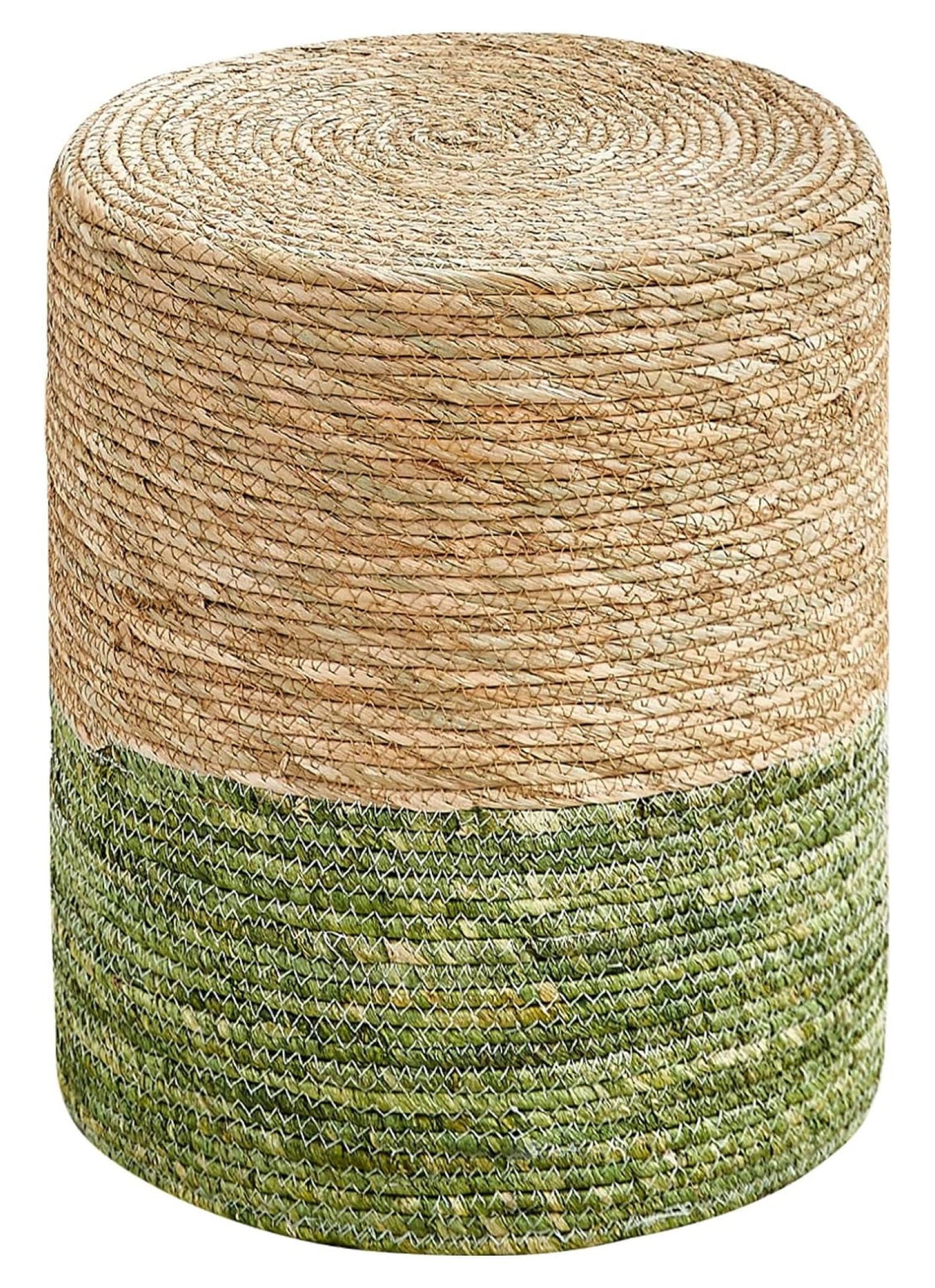 YOSITiuu Ottoman Poof, Natural Seagrass Poufs, Hand Weave Round ...