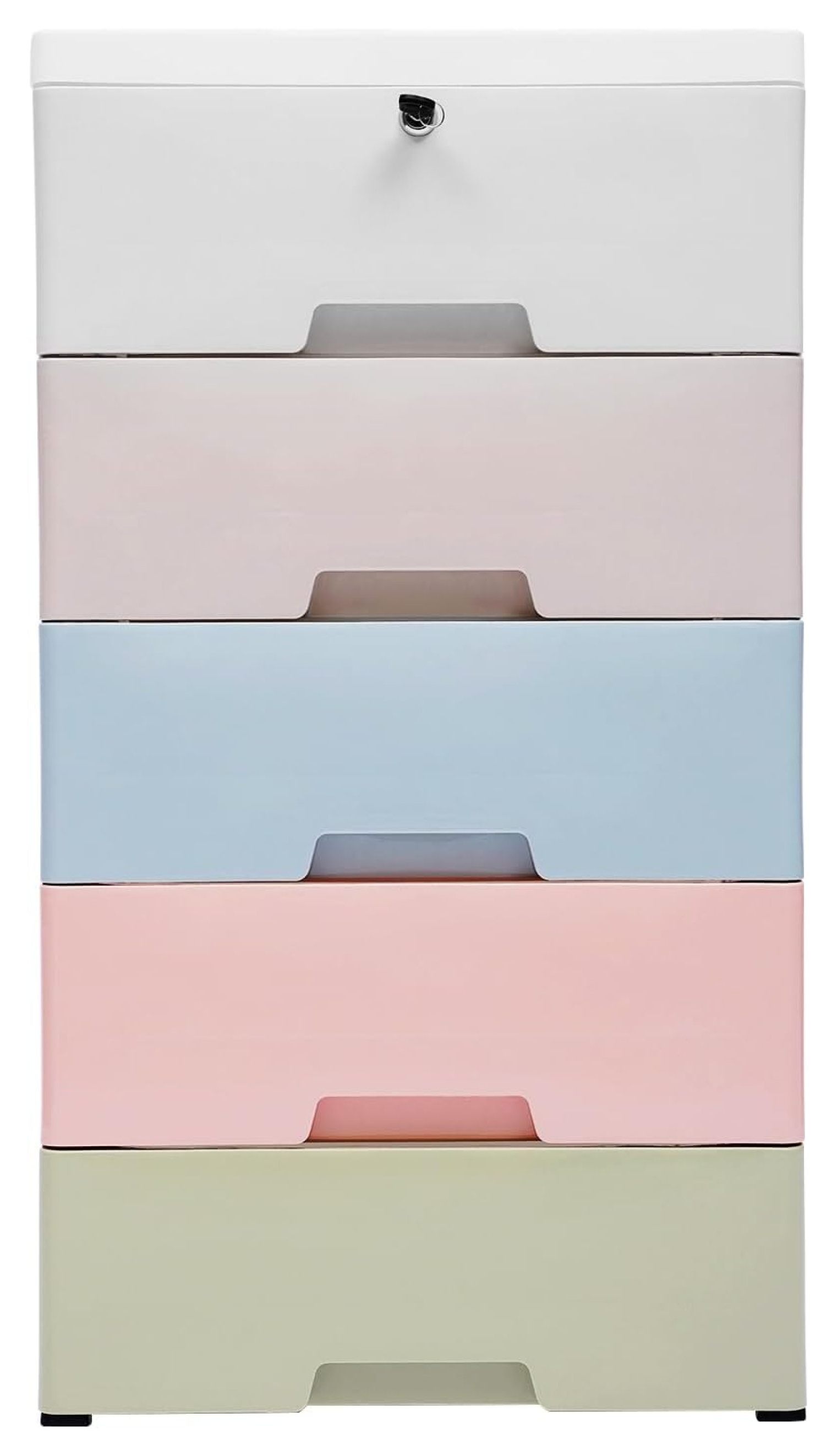 YOSITiuu Plastic Drawers Storage Cart Mobile Cabinet with Casters, 5 ...