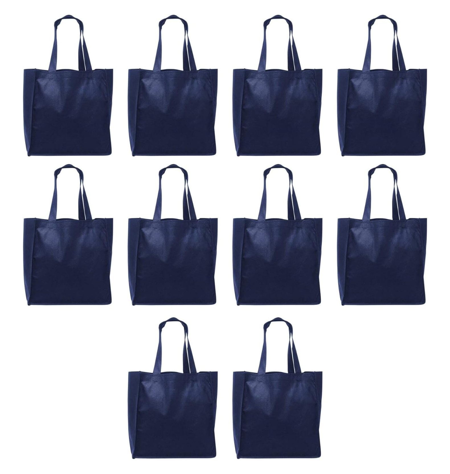 YOSITiuu Reusable Cloth Grocery Shopping Tote Bags - 10 Pack - Foldable, Washable, Shopper Bag ...