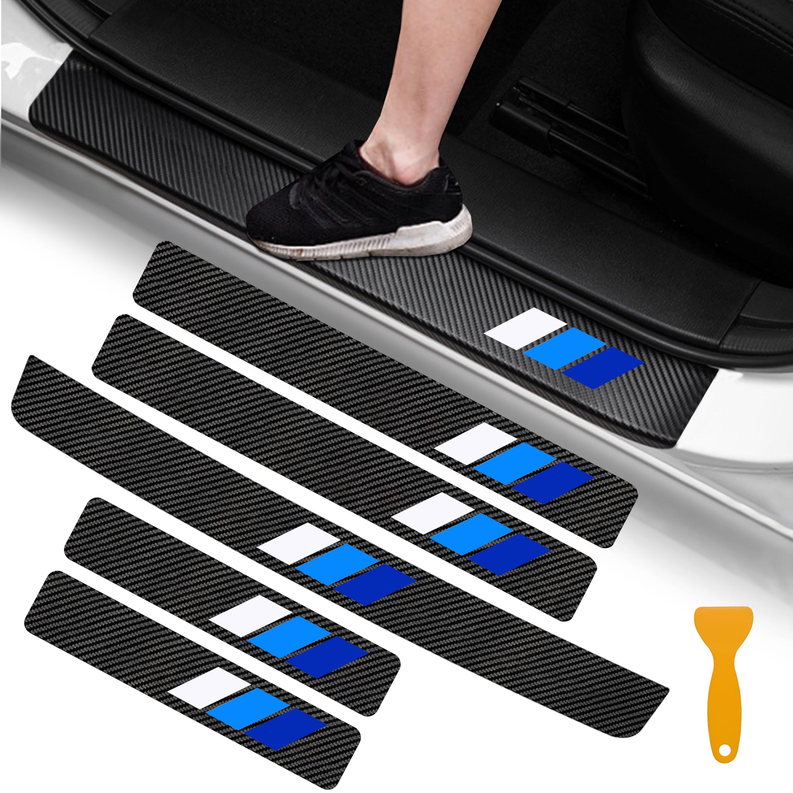 YOSRTER 5PCS Door Sill KEF16 Guard Stickers Fit for Toyota Accessories ...