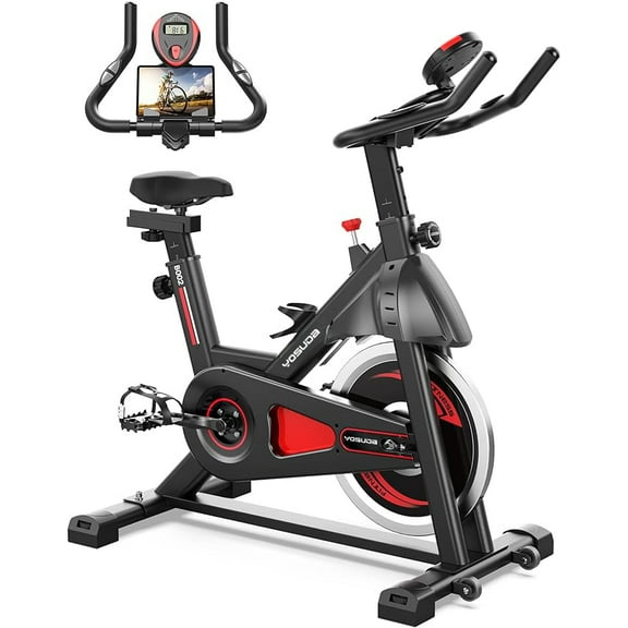 Exercise Stationary Bike with LCD and Heart Rate Monitor, Indoor Sport ...