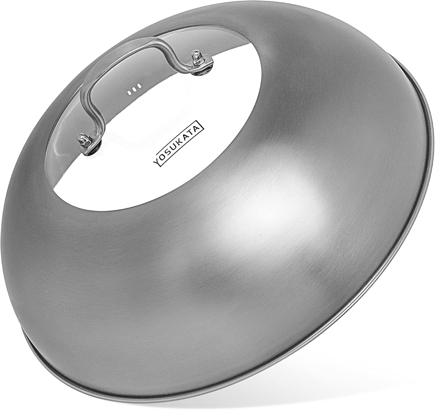 YOSUKATA Wok Lid 13.6 Inch - Premium Stainless Wok Cover with Tempered ...