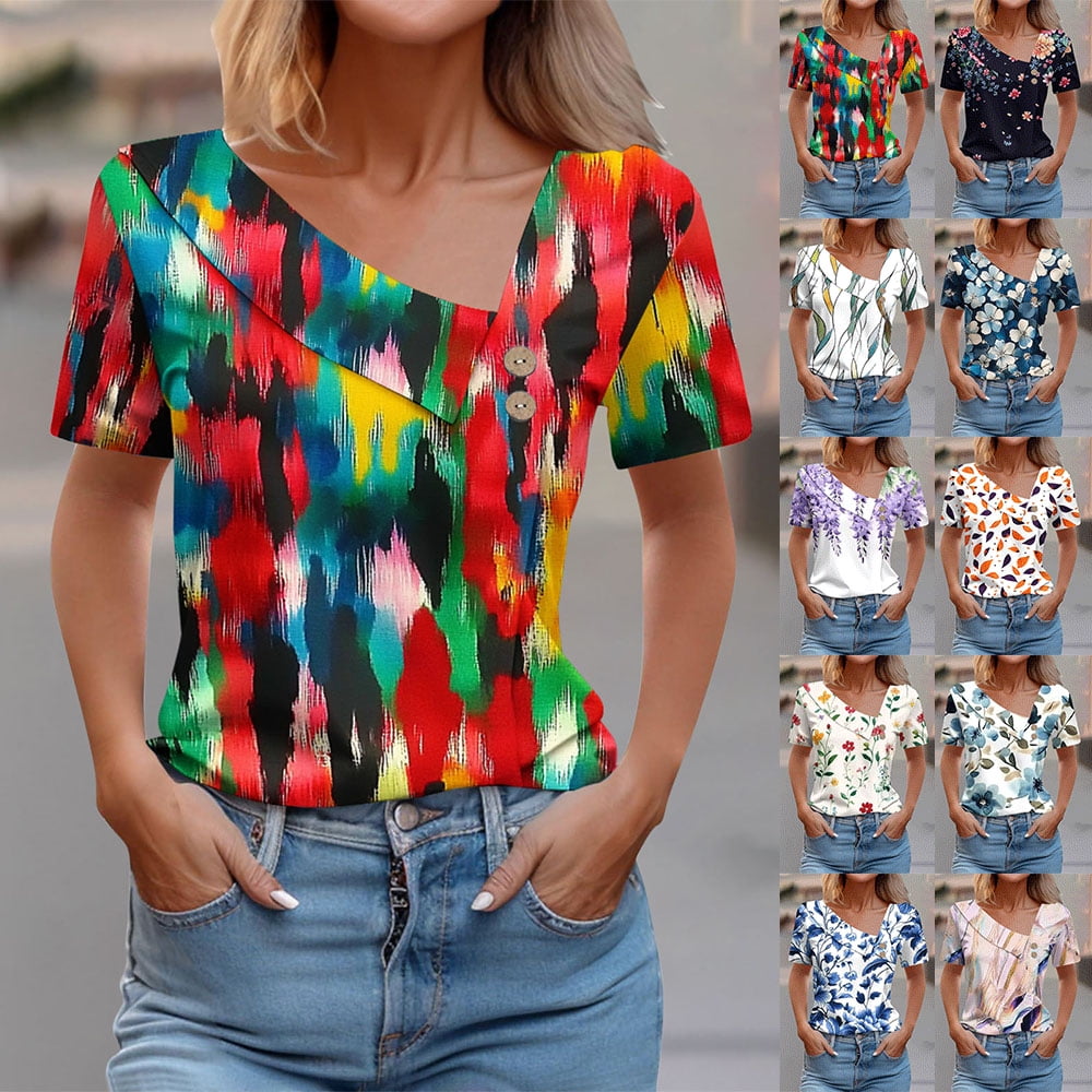 Exciting V Neck Graphic T Shirts Images