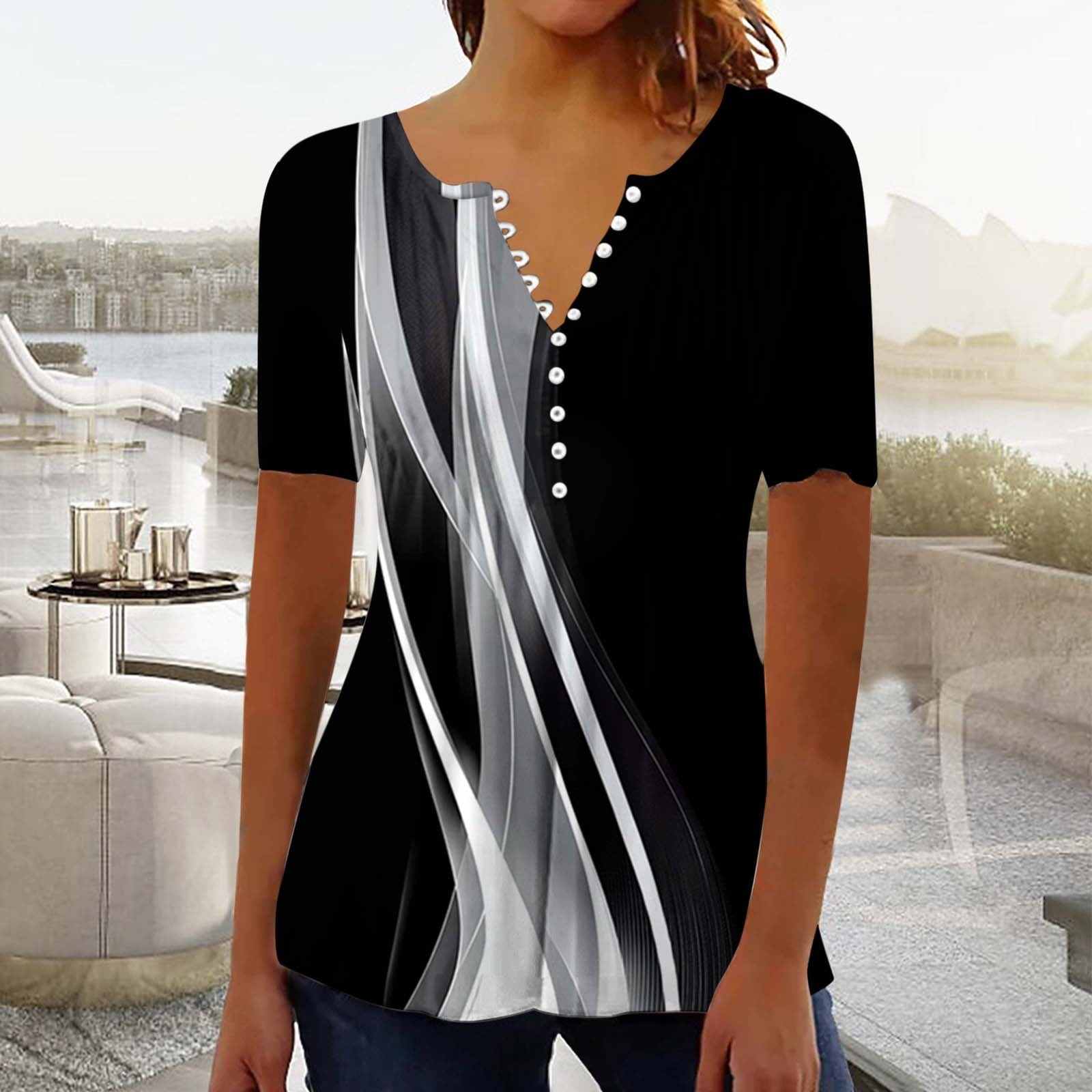 YOTAMI Plus Size Womens Tops Trendy Casual Fashion Blouses for Party ...