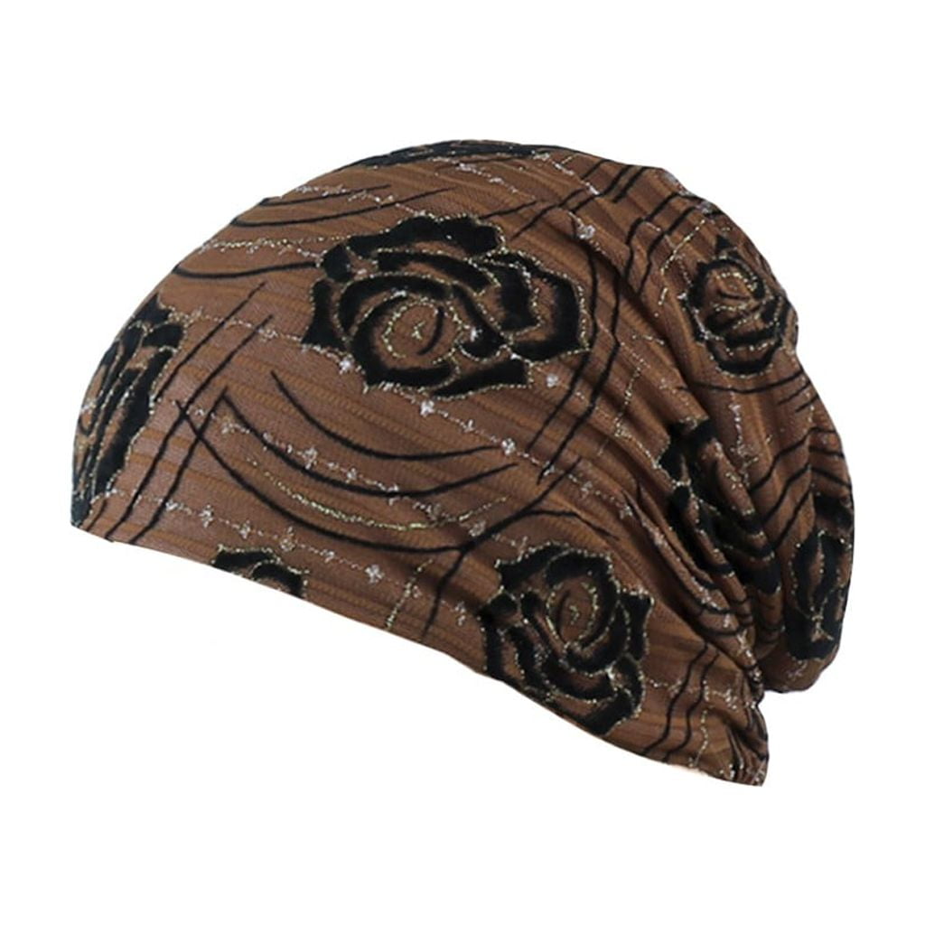 YOTMKGDO Beanie, Knitting Women Wrap Hair Rose Lace Hat Head Turban ...