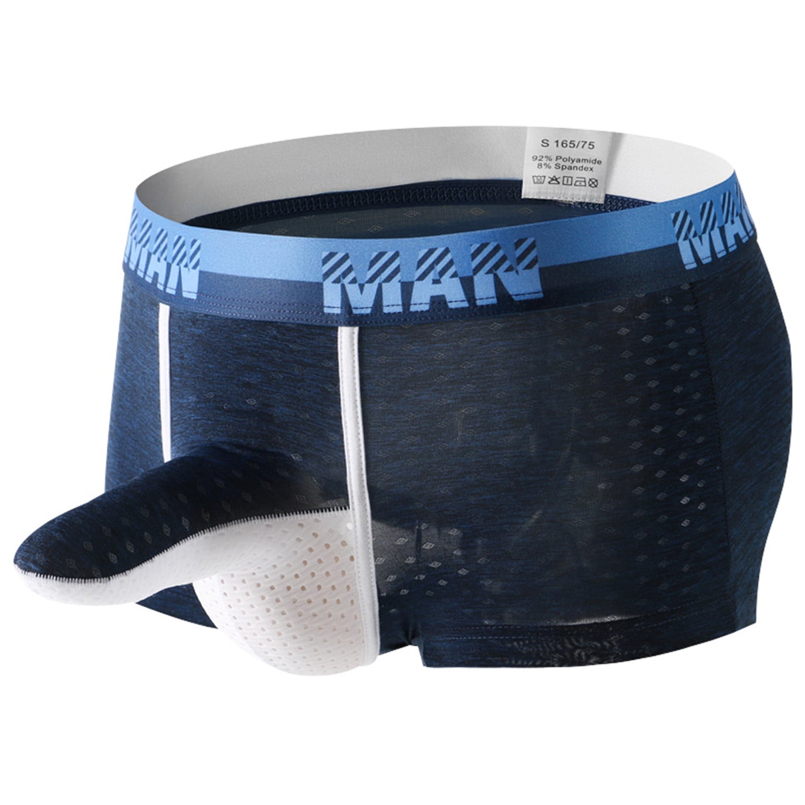 YOTMKGDO Boxers for Men, Mens Underwear, Male Casual Solid Mesh Trunk ...