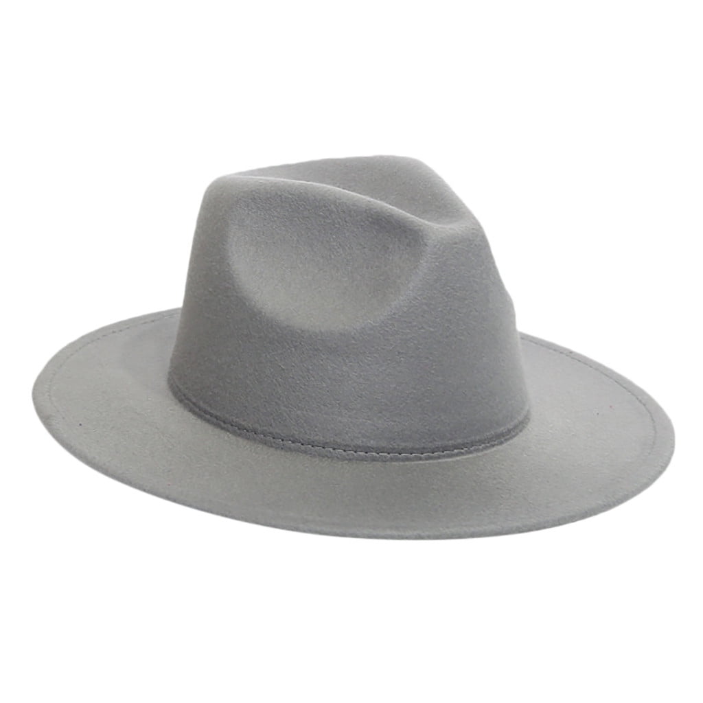 YOTMKGDO Fedora, Women'S Panama Outback Wide Hat Brim Crushable Wool ...