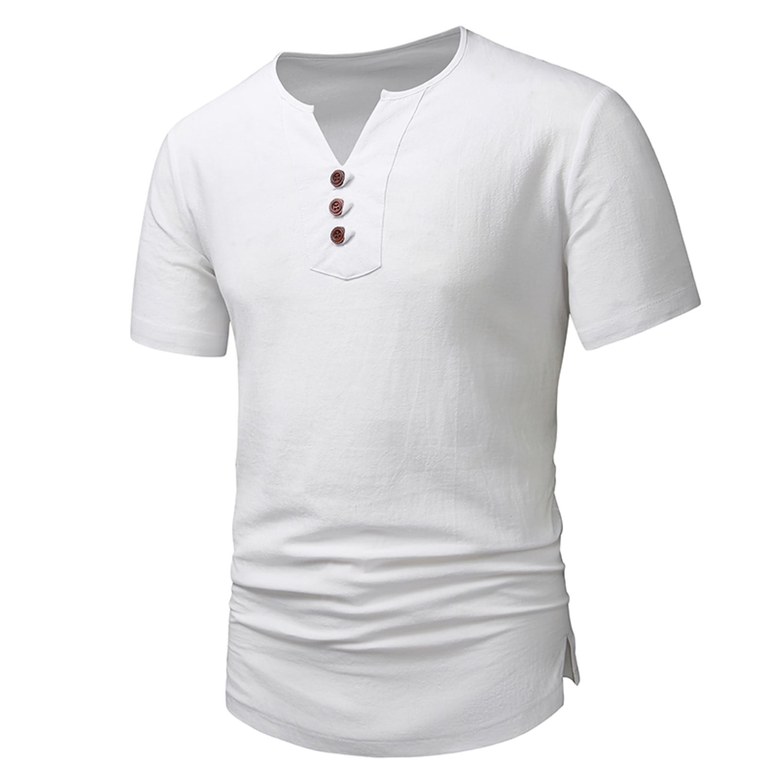 Yotmkgdo Mens Pocket Tee Shirts Male Spring And Summer Cotton And