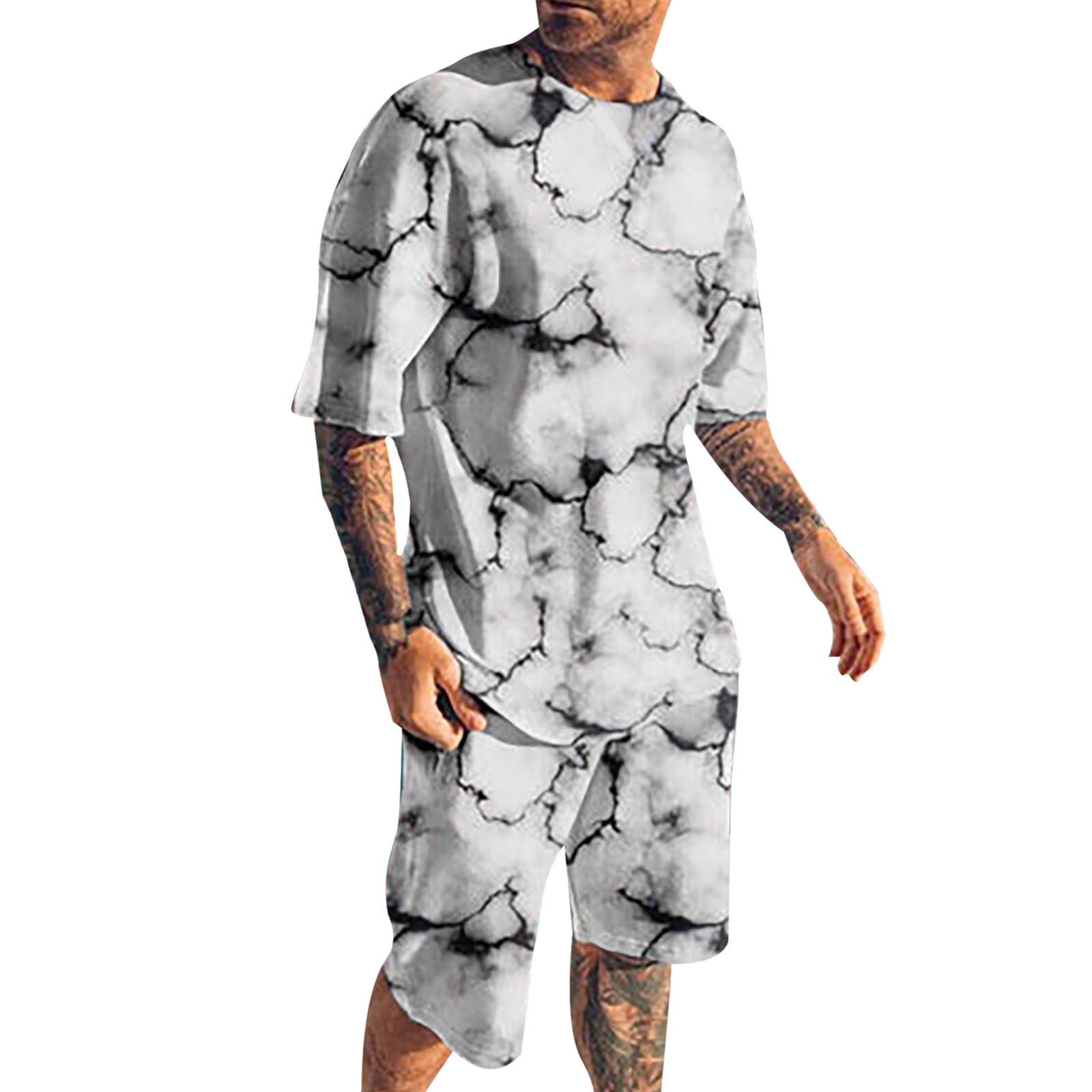 Yotmkgdo Mens Shirts Graphic Tee Sport Suit For Mens T Shirt Shorts
