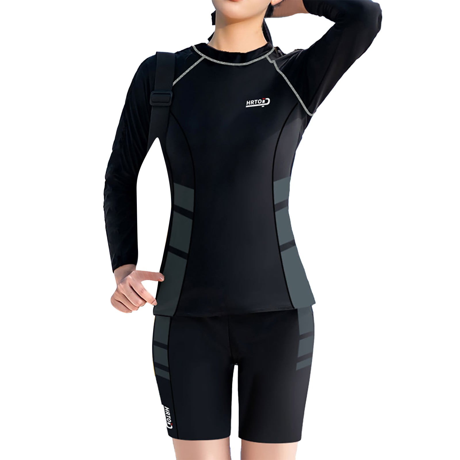 YOTMKGDO Mens Swim Trunks, Rash Guard, Men Casual Long Sleeved Diving ...