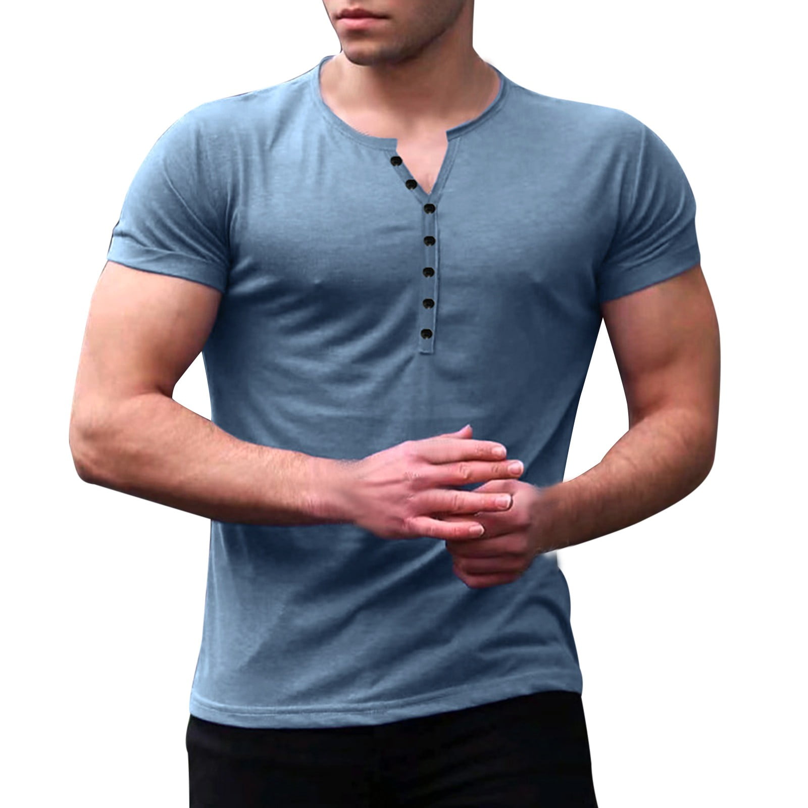 Yotmkgdo Mens T Shirts Button Down Shirt Men Mens Spring Summer Shirt