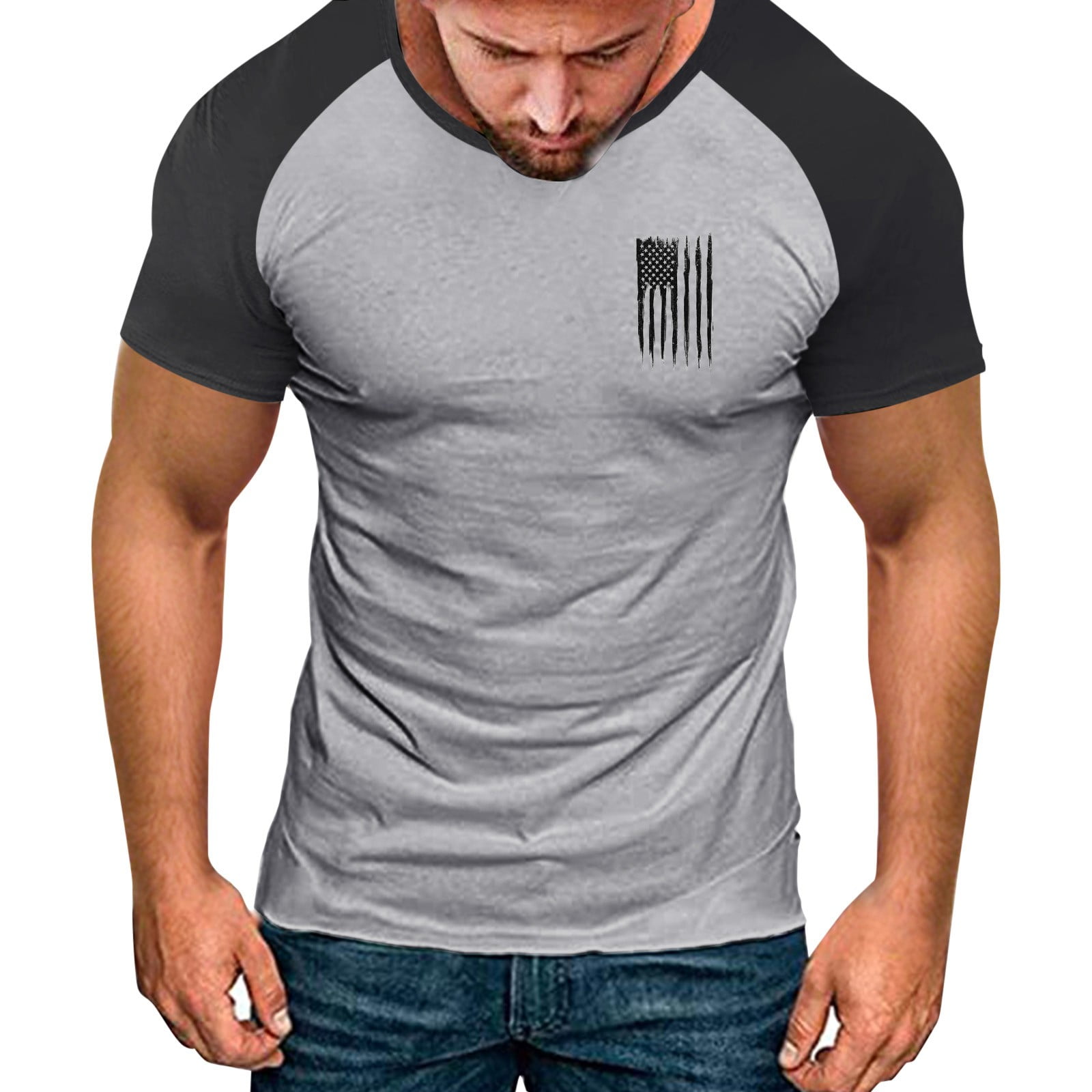 Yotmkgdo Mens T Shirts Crew Neck Tshirts For Men Mens Summer Fashion