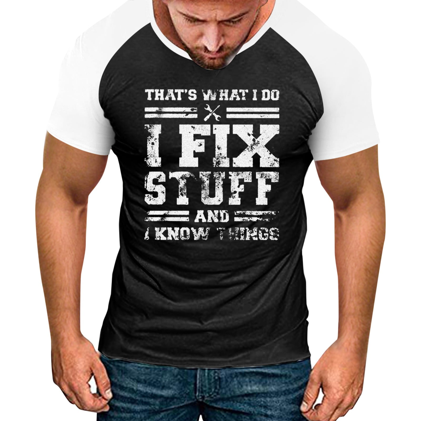 Yotmkgdo Mens T Shirts Crew Neck Tshirts For Men Mens Summer Fashion