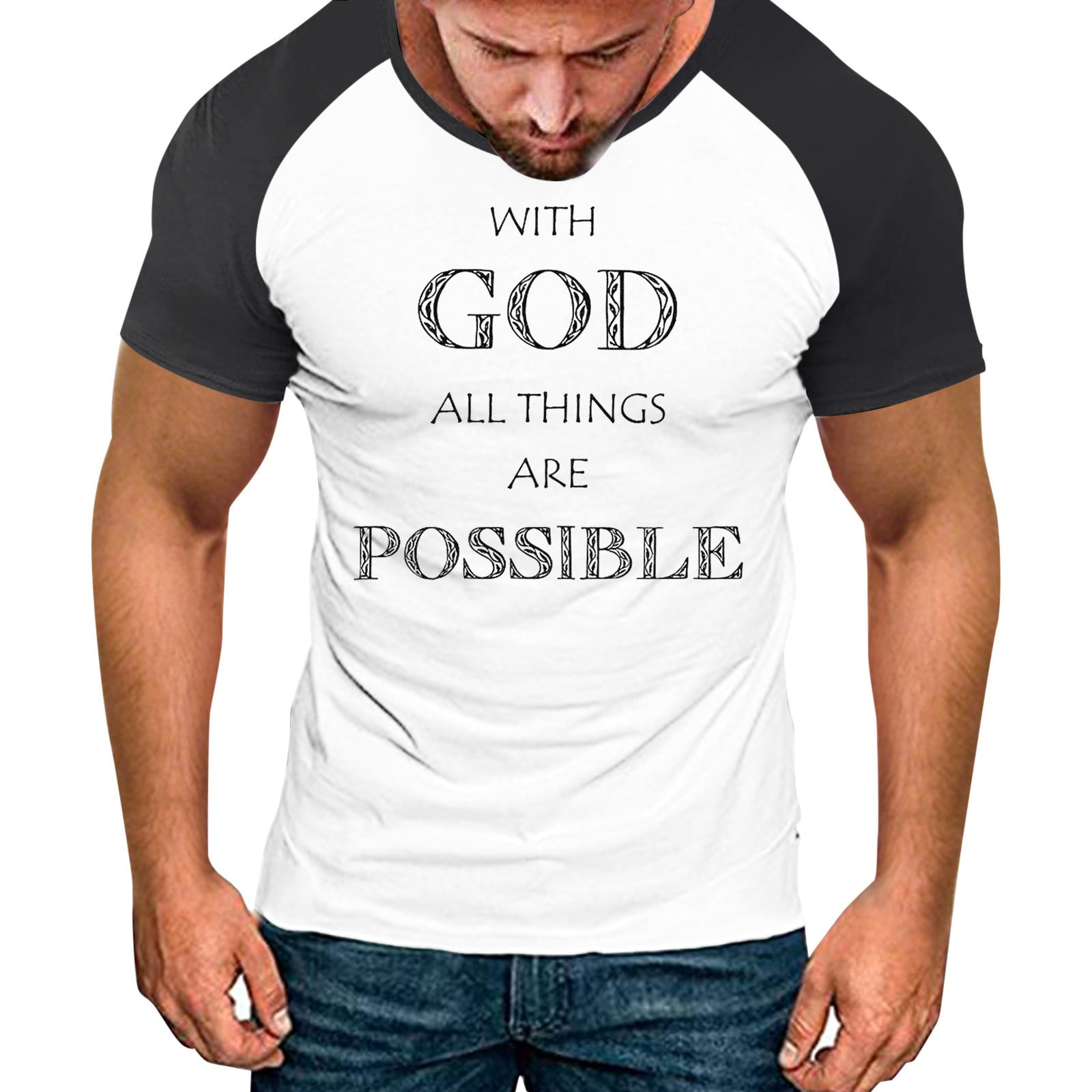 Yotmkgdo Mens T Shirts Crew Neck Tshirts For Men Mens Summer Fashion