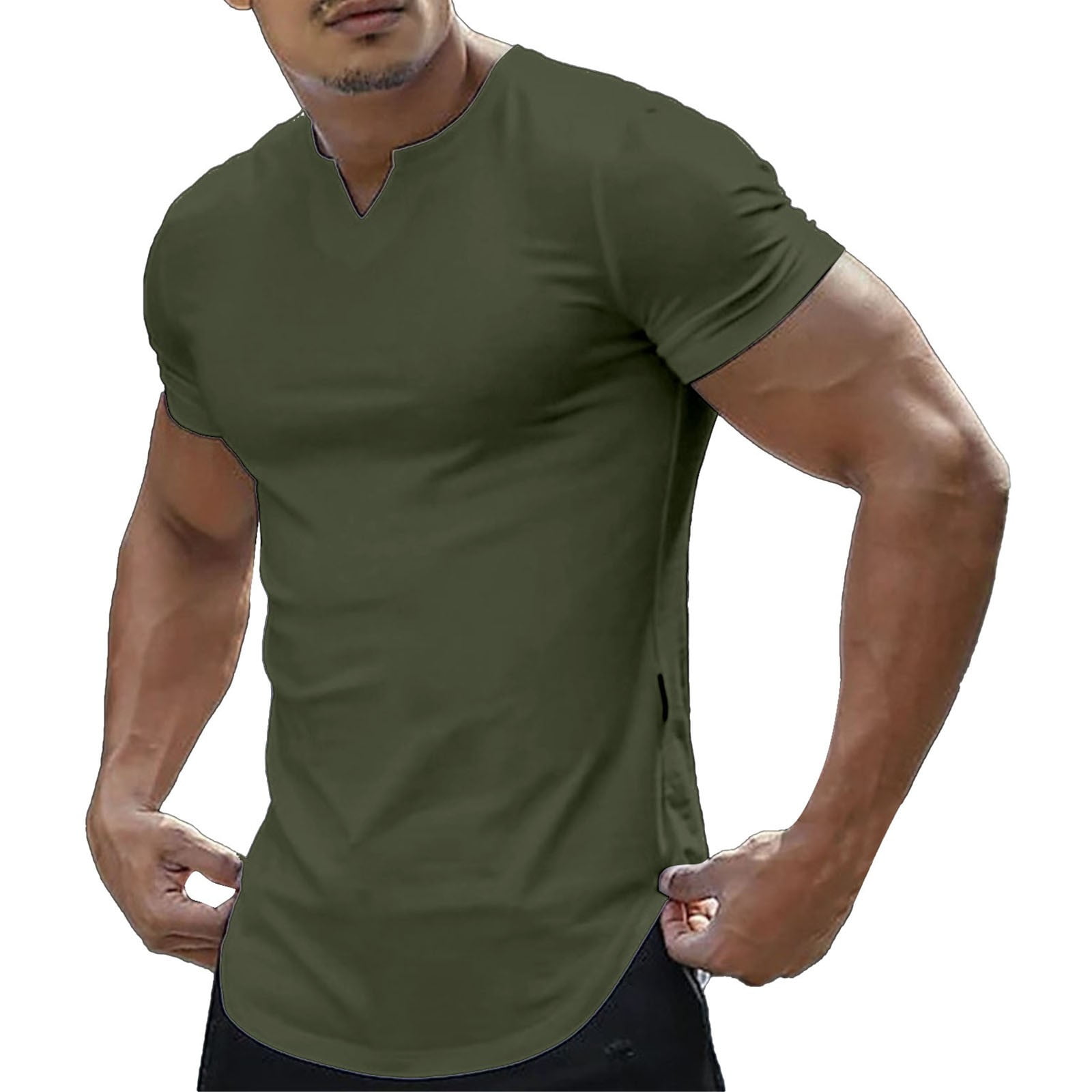 Yotmkgdo T Shirts Short Sleeve V Neck Shirts For Men New Summer