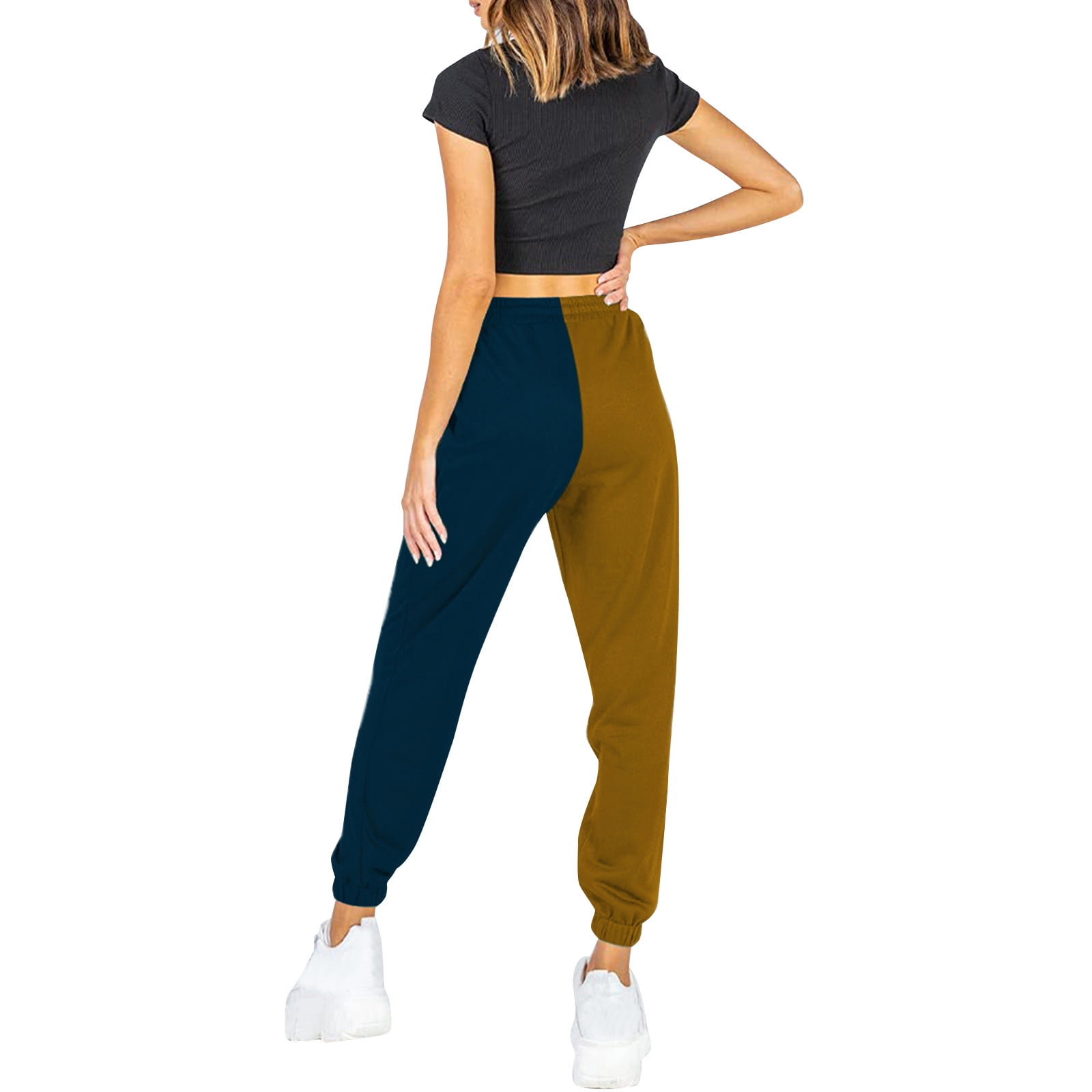 YOTMKGDO Sweatpants Women Pocket Trouser Printed Comfy High Waisted ...
