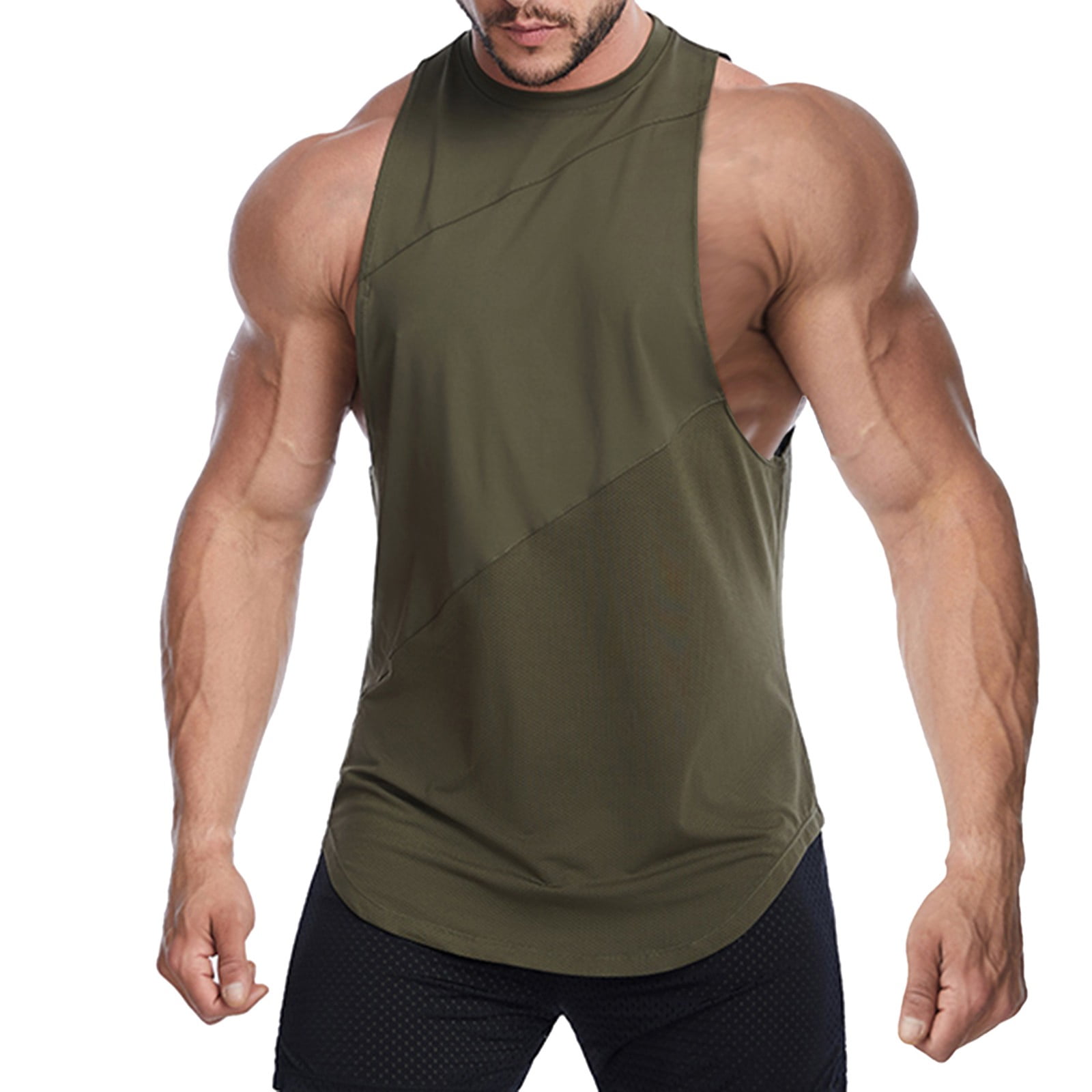 Yotmkgdo Tank Tops Men Mens Sleeveless Tee Shirts Mens Ice Silk Vest