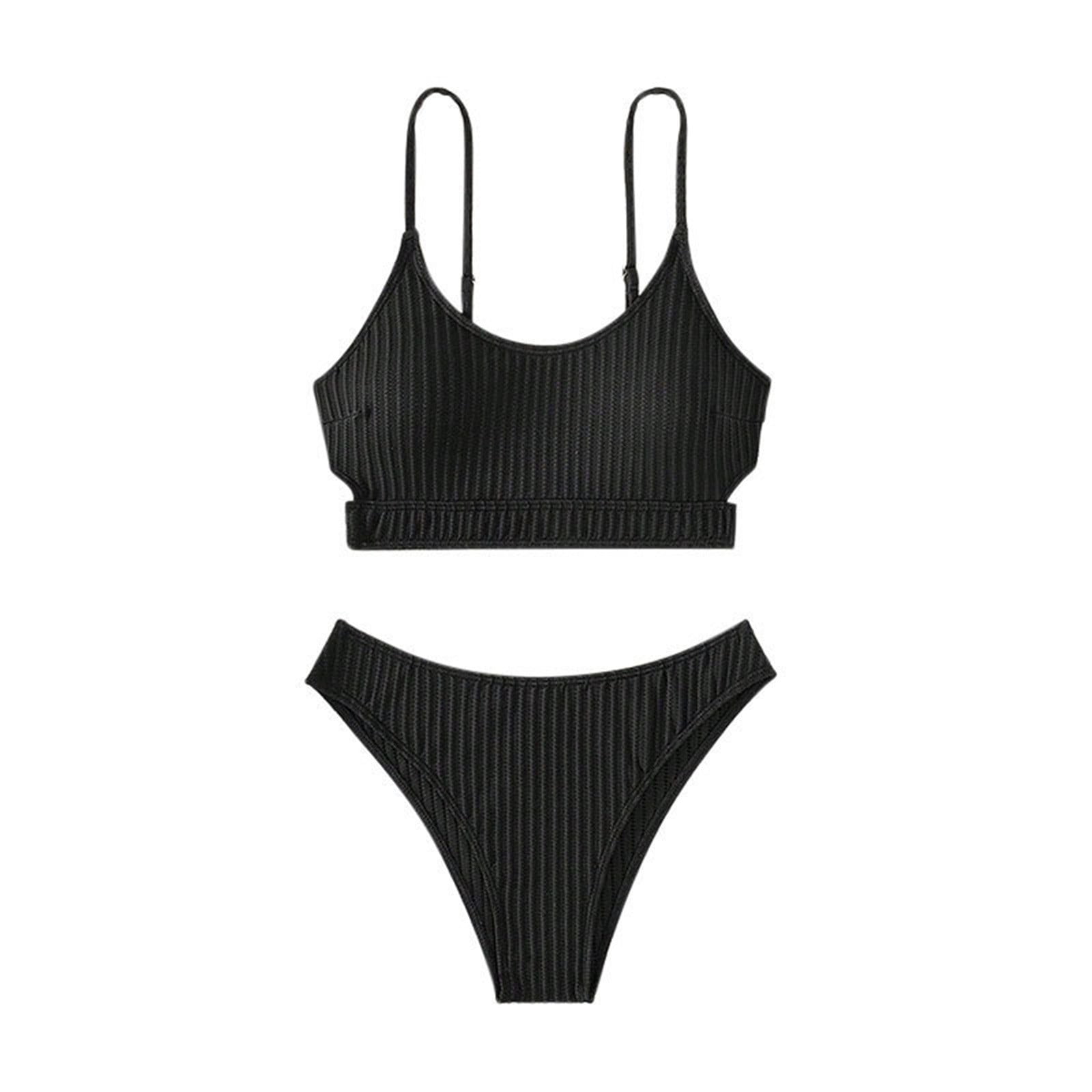 Yotmkgdo Tankini Swimsuits For Women Womens High Waist Bikini Solid