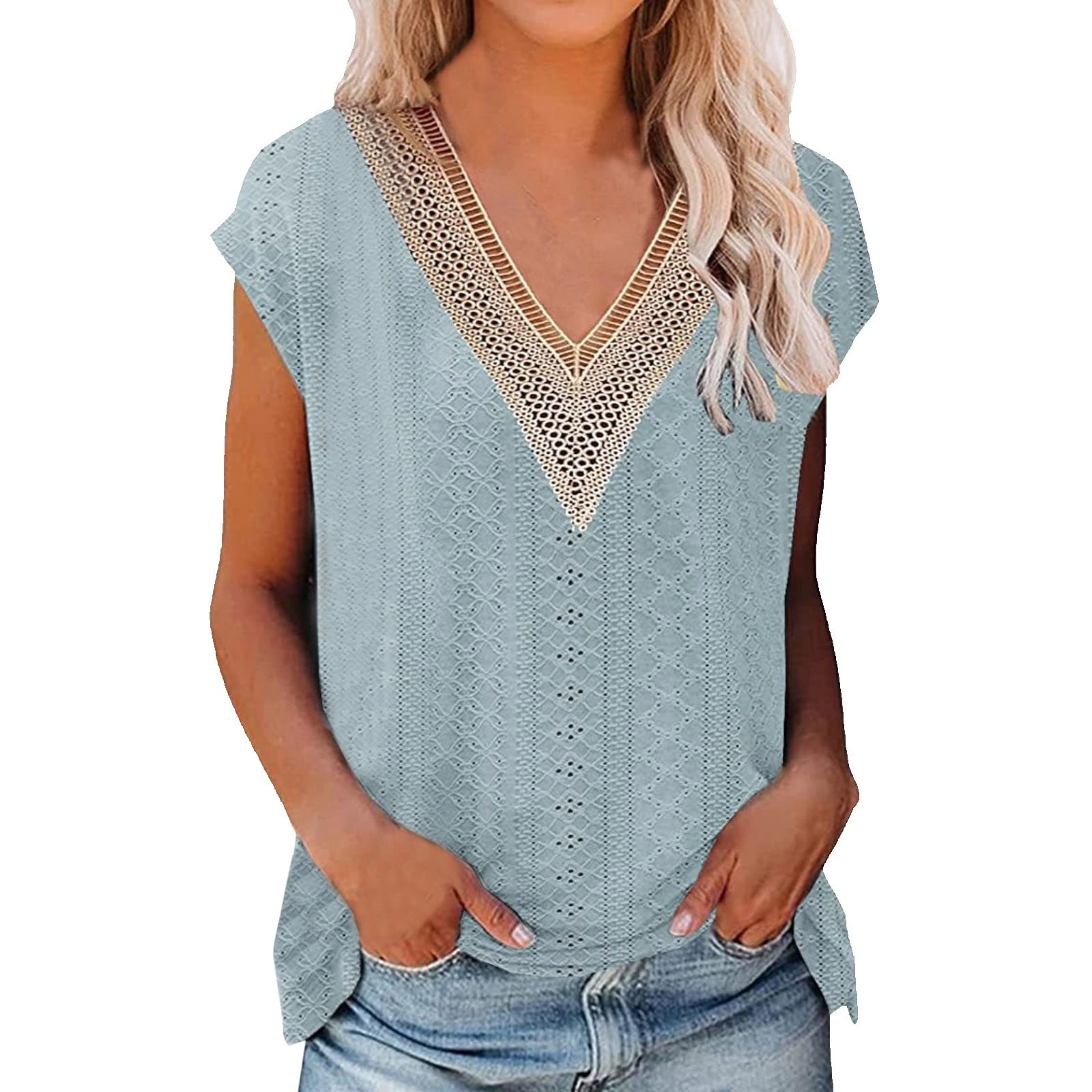 YOTMKGDO V Neck T Shirts for Women, Summer Outfits for Women, Womens ...