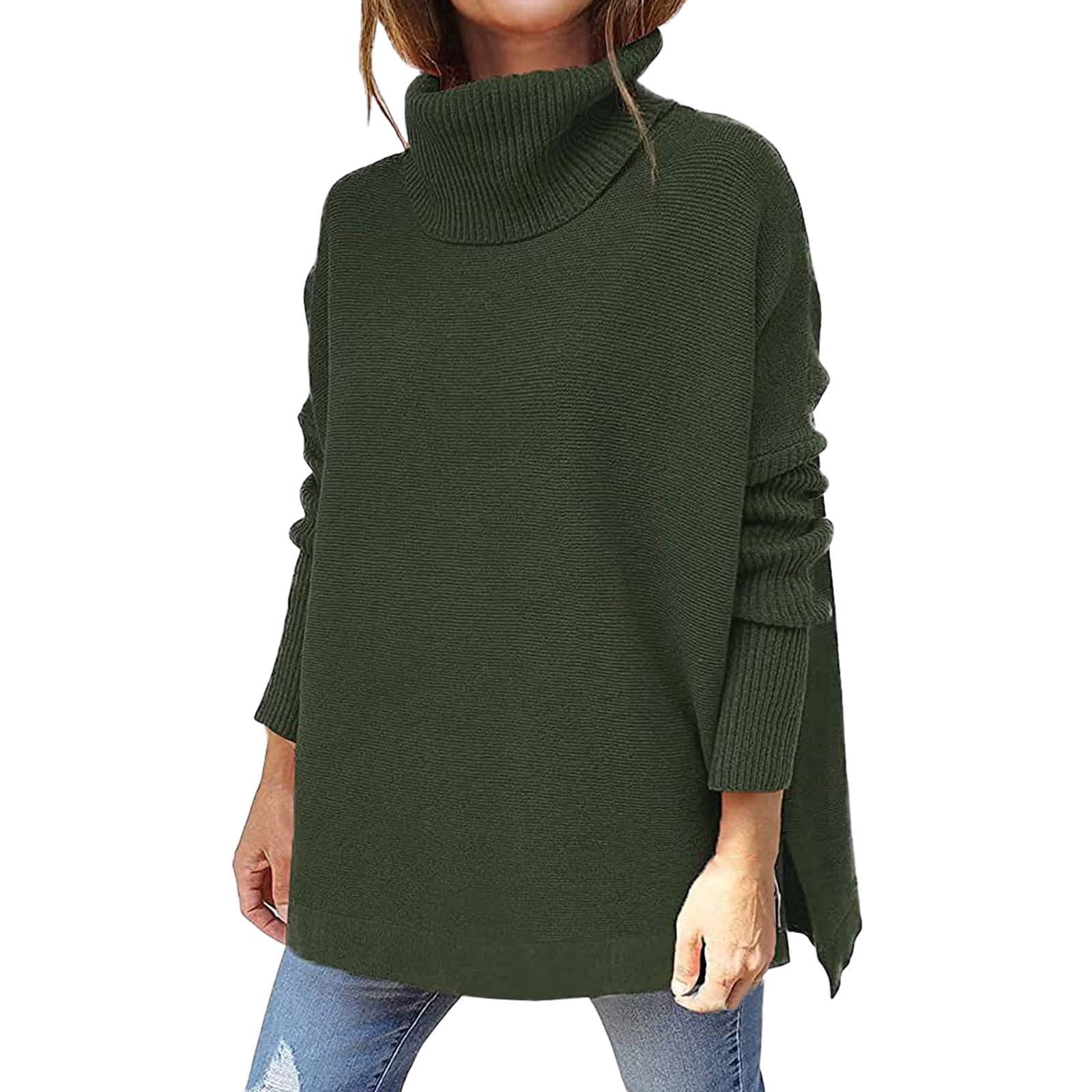 YOTMKGDO Womens Sweaters Pullover Sweaters Tunic Sweater Turtleneck ...