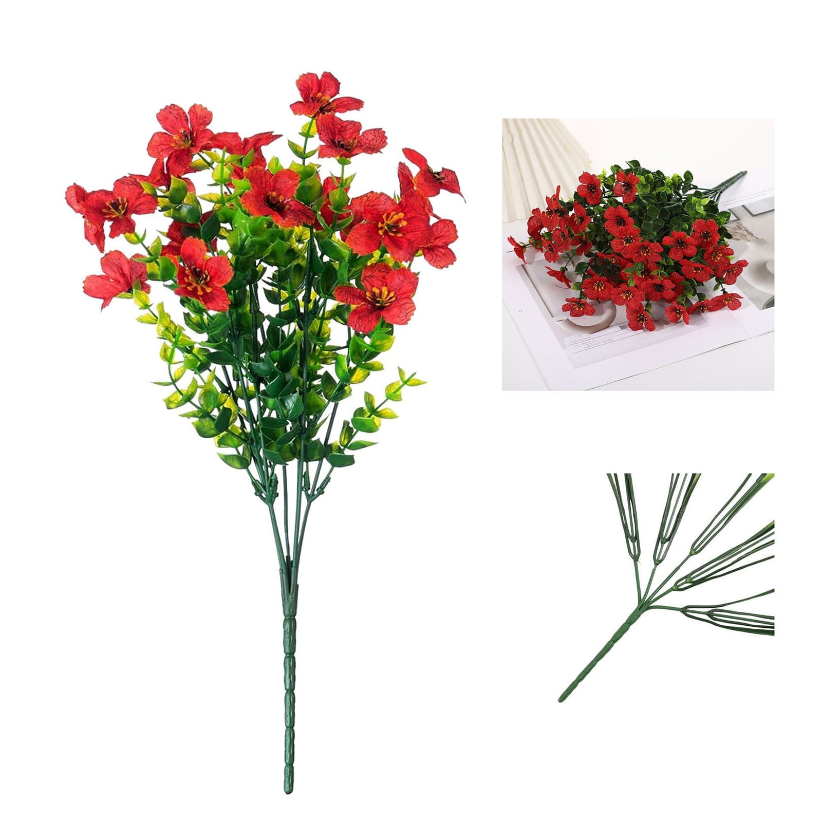 YOTQUSK Fake Flowers,14in Violets Flower Artificial Flowers,Outdoor ...