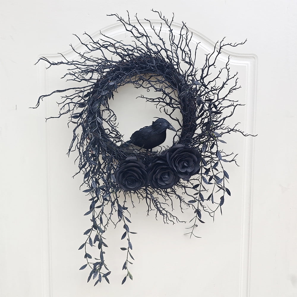 YOTQUSKI 2025 Halloween Wreaths for Front Door, Halloween Wreath with ...