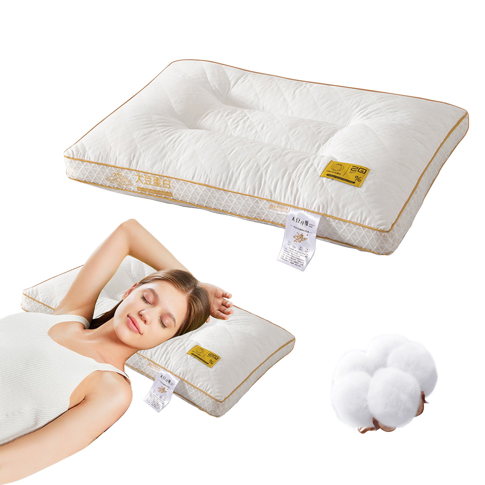 YOTQUSKI Flat Pillow,Pillows for Bed,Thin Pillow,Thin Memory Foam ...